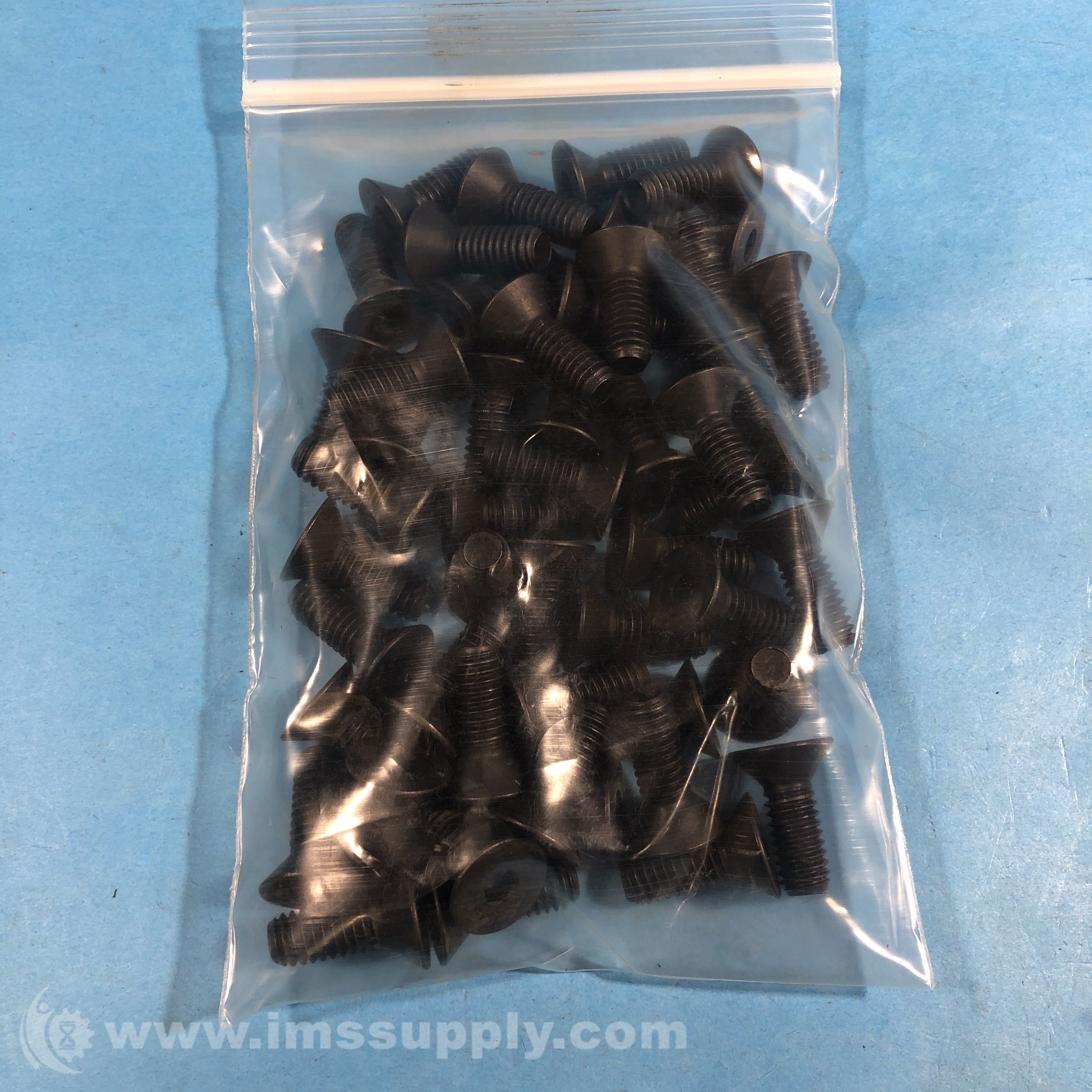 YFS Pack of 50 Black Steel Hex Drive Flat Head Screws - IMS Supply