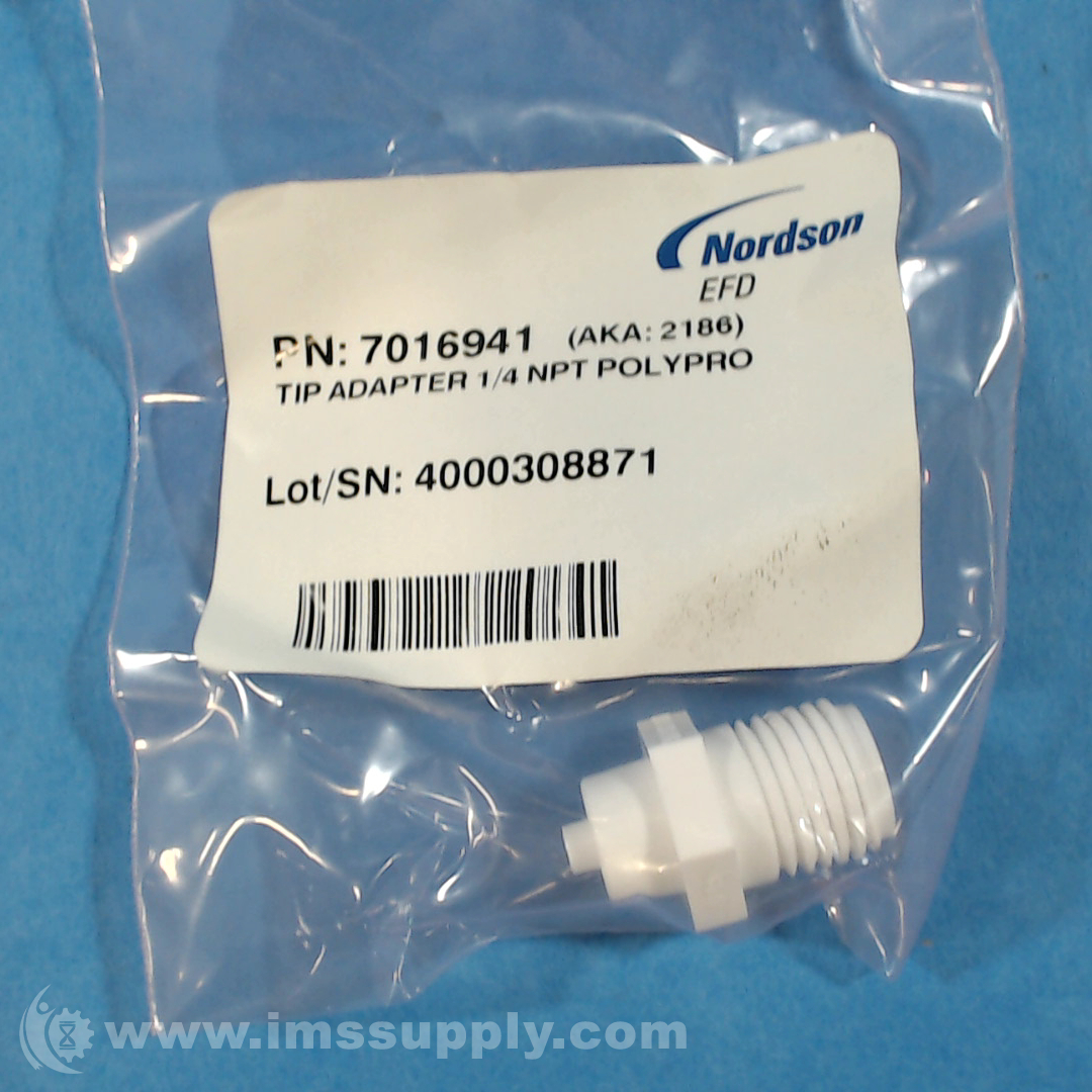 Nordson 7016941 1/4 NPT Standard Cartridge Tip Adapter - IMS Supply