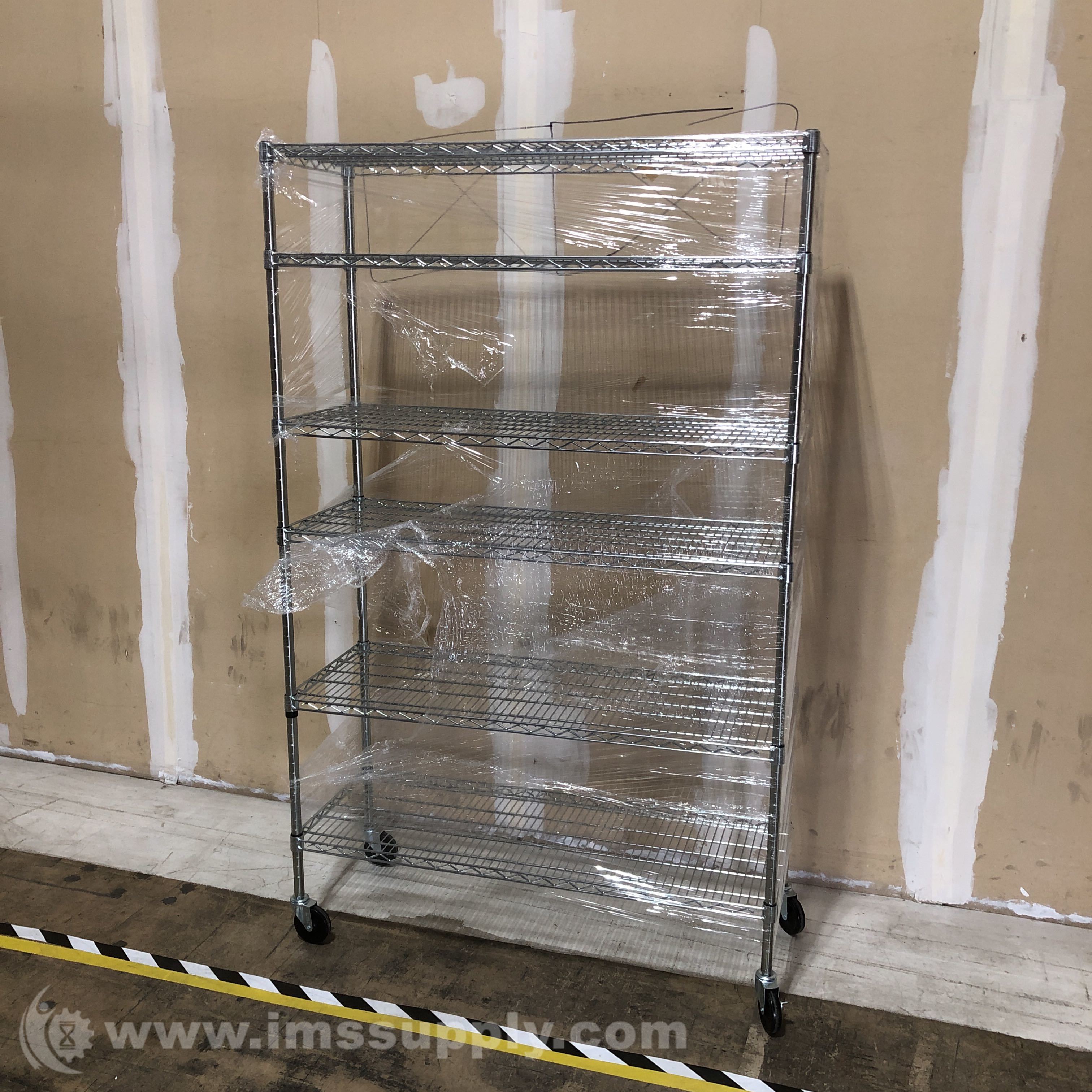 Trinity Industrial Corporation 6 Tier Rolling Wire Shelving Unit - IMS ...
