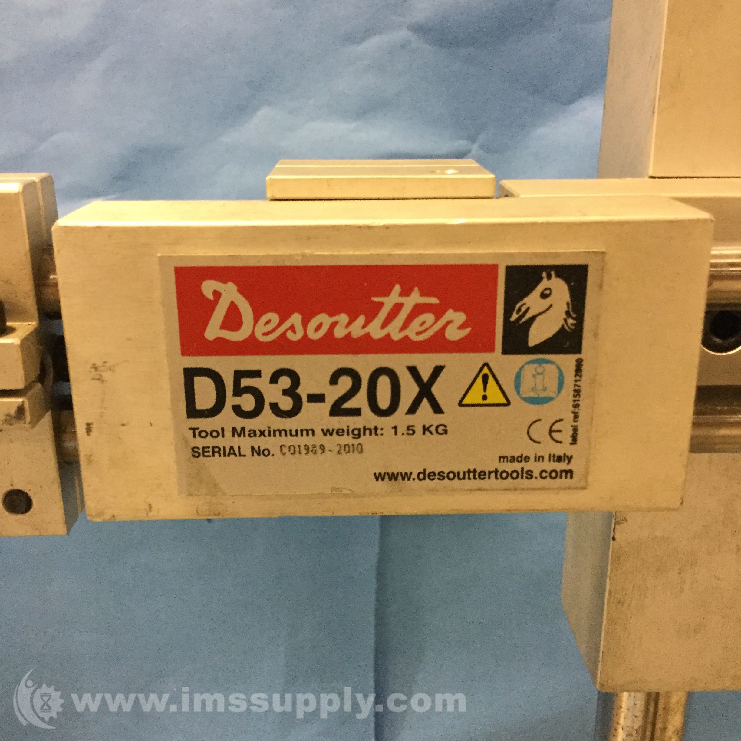 Desoutter D53-20X Linear Torque Reaction Positioning Arm Clamp - IMS Supply