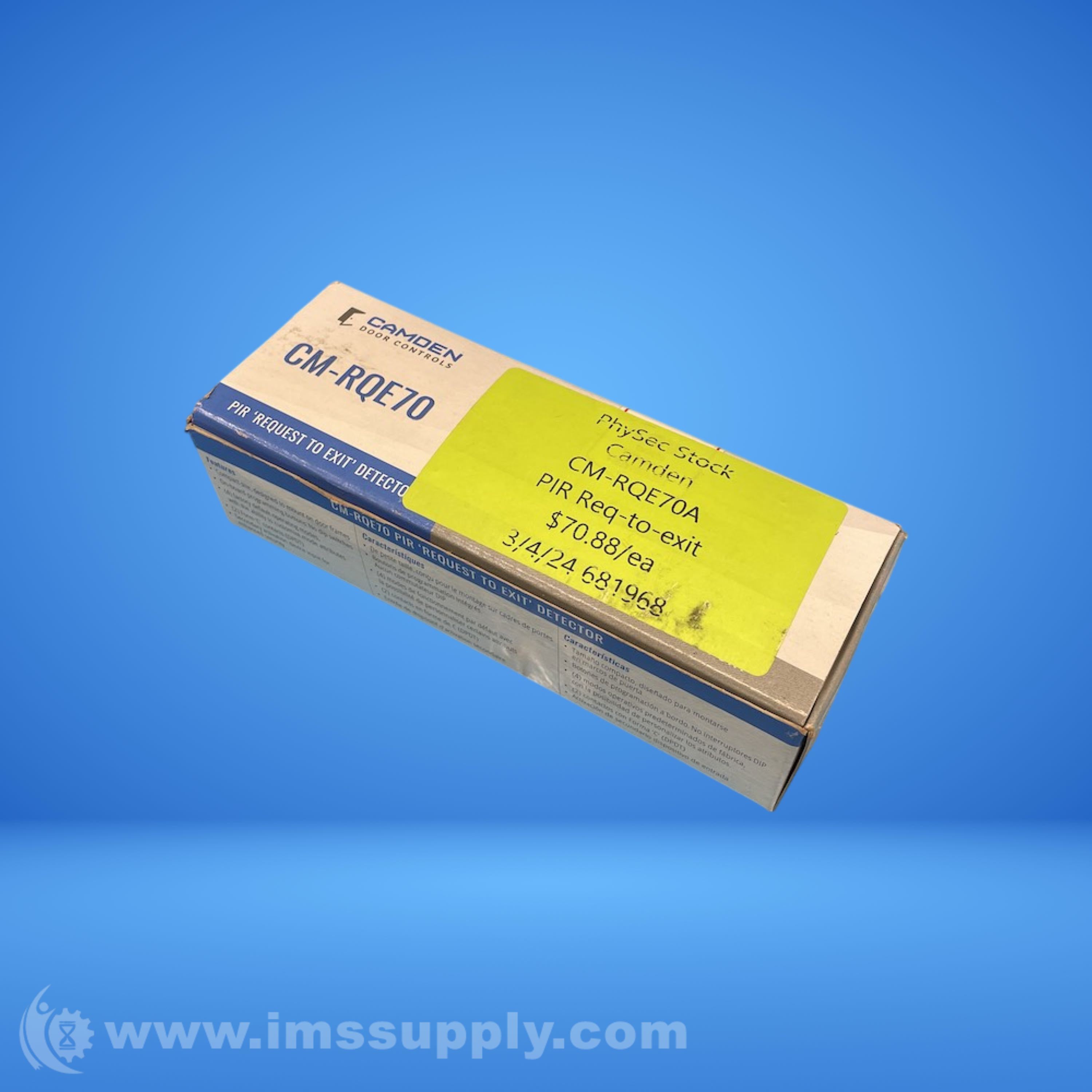 Camden Door Controls CM-RQE70A PIR Request to Exit Detector - IMS Supply