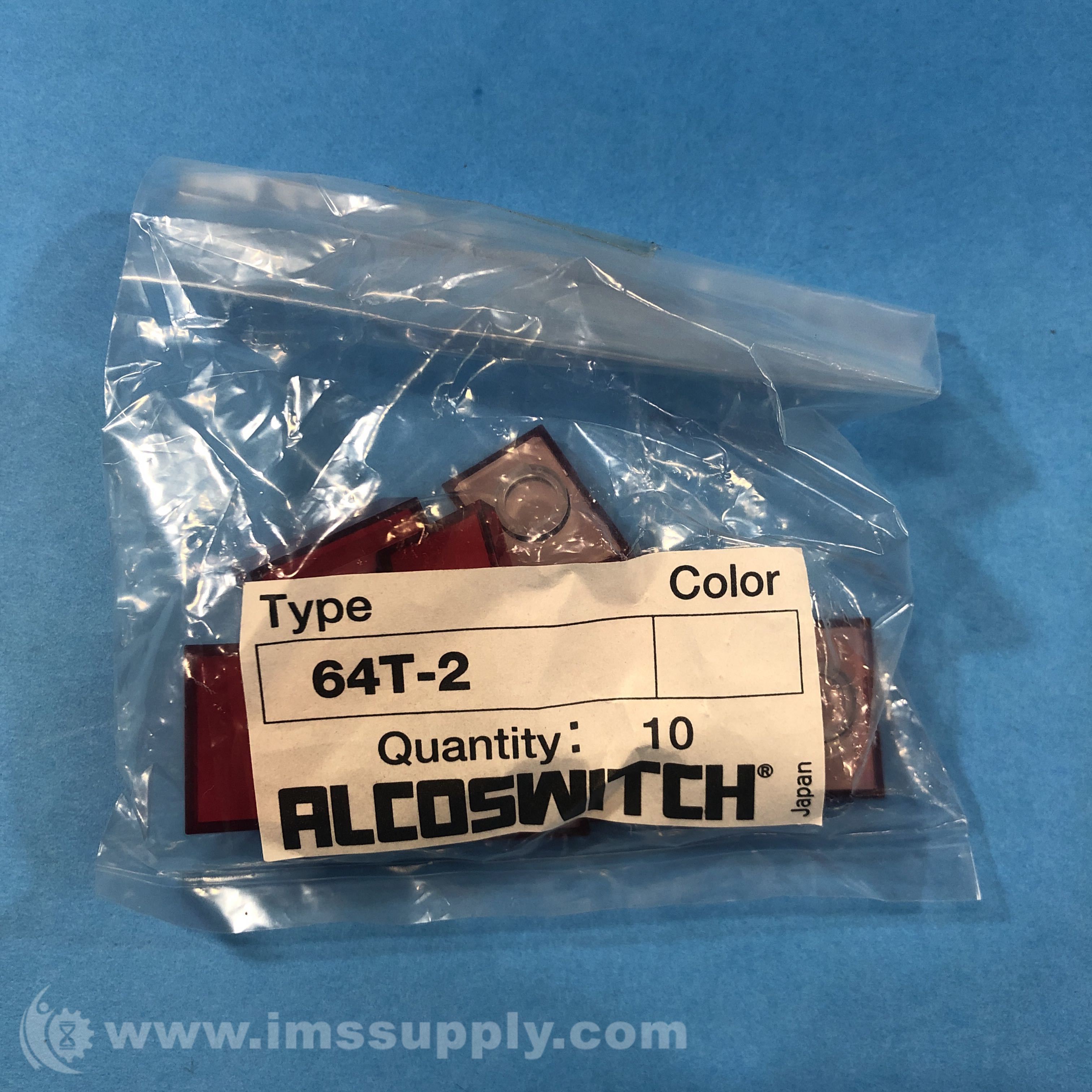 Alco Switch 64T-2 Bag of 10 Switch Indicator Red Lens Cap - IMS Supply