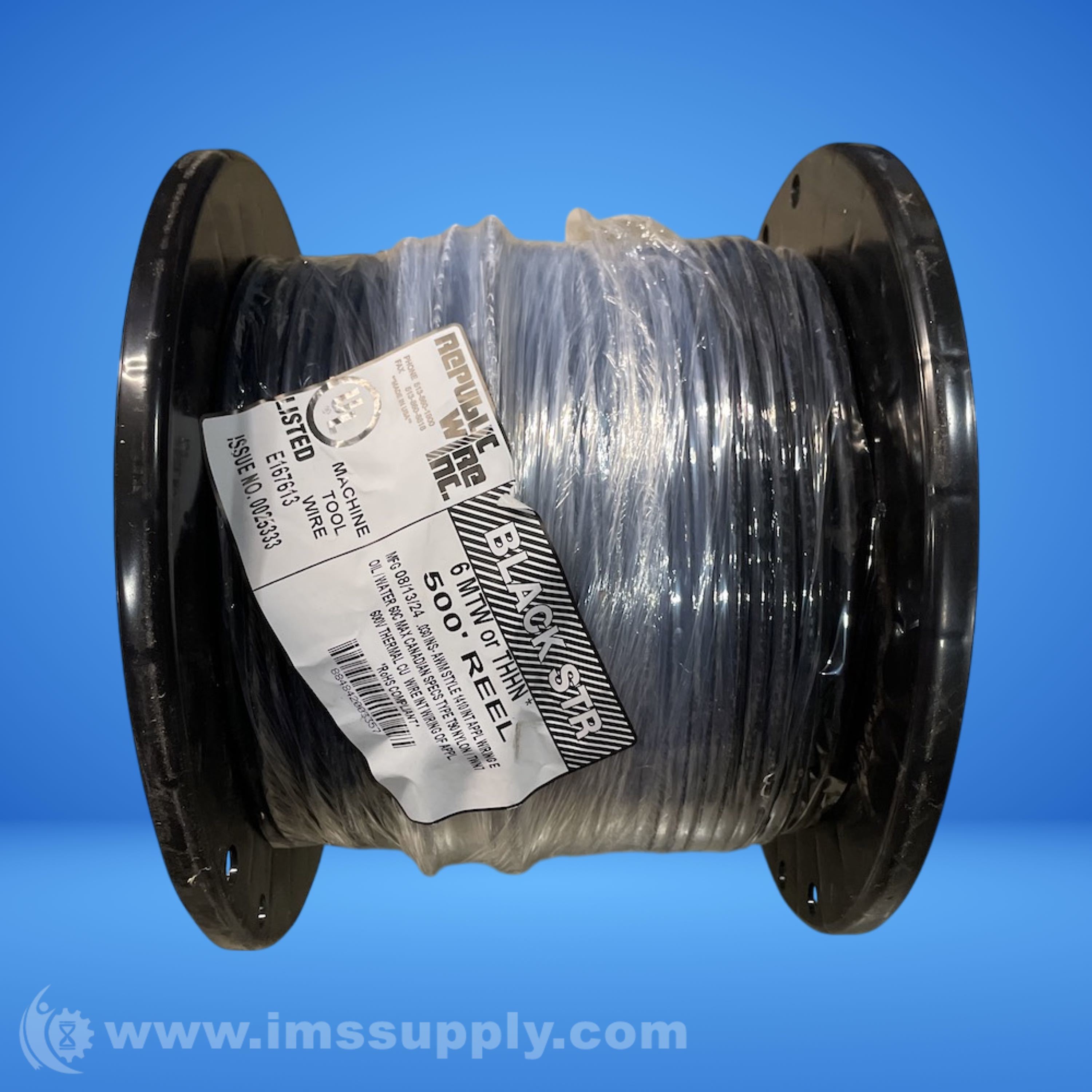 Republic Wire Inc E167613 Green Machine Tool Wire 500ft Spool - IMS Supply