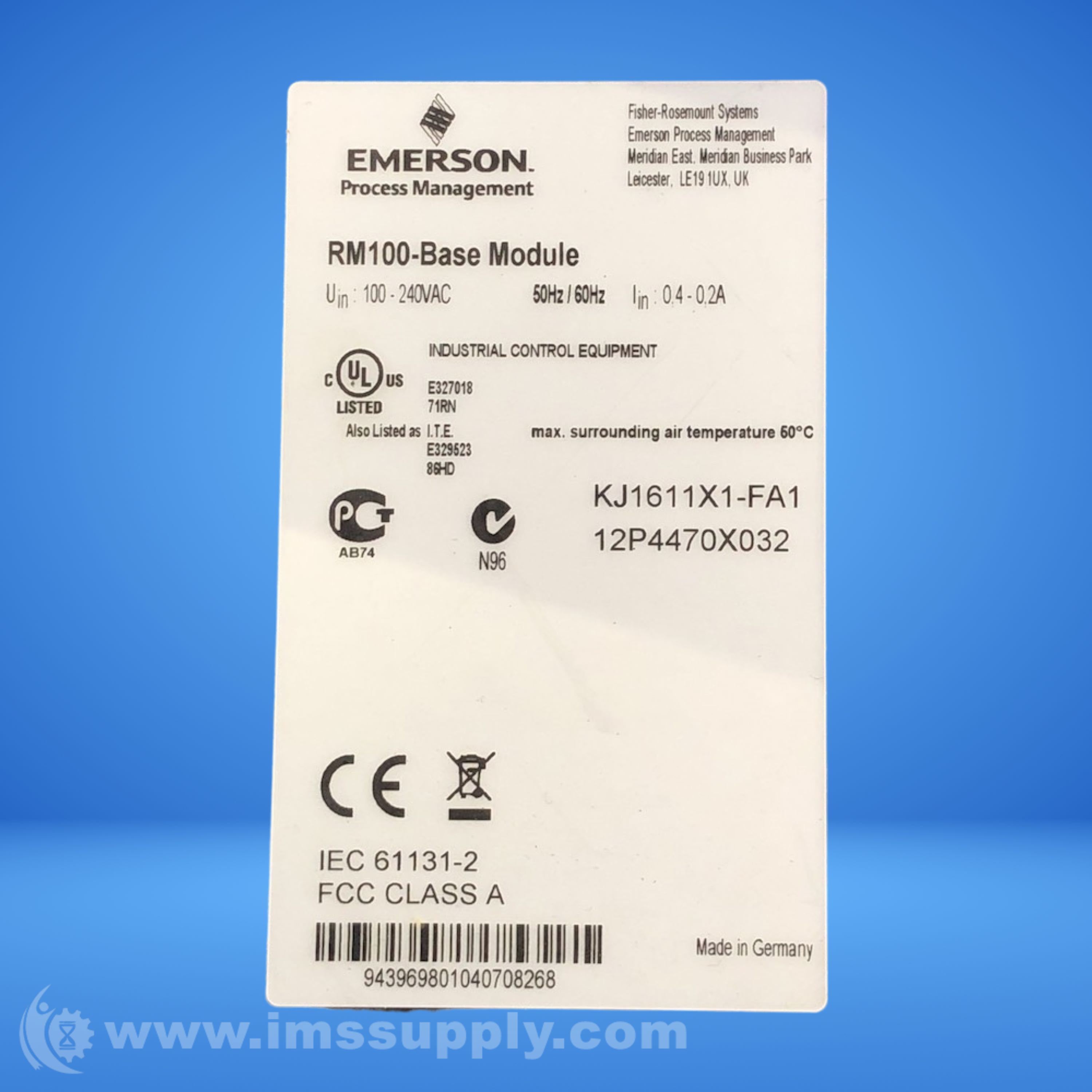 Emerson RM100 Network Switch, 8 Port 10/100 Base-TX RJ45 - IMS Supply