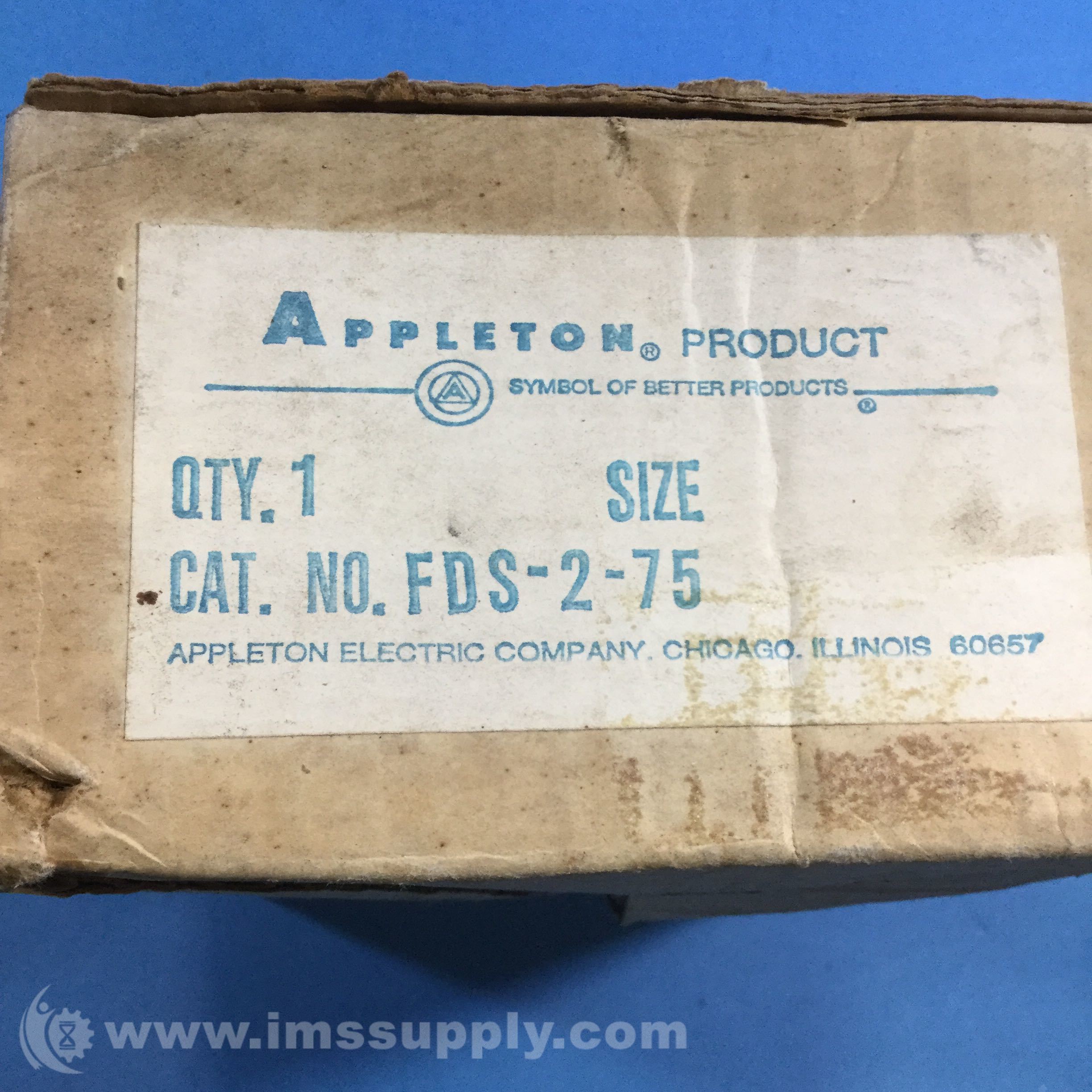 Appleton FDS-2-75 FD Device Box, 2-Gang, Dead-End, Type FDS - IMS Supply