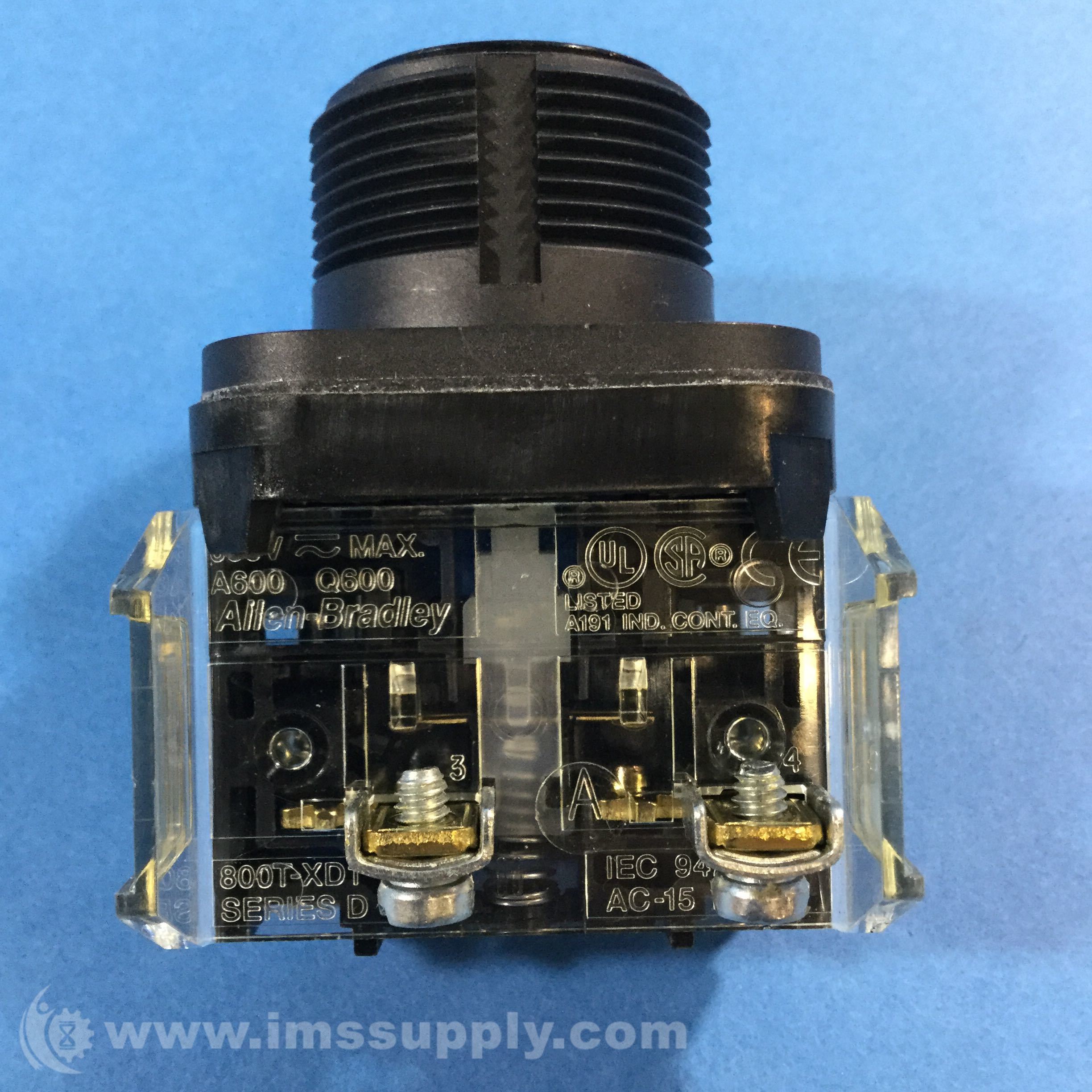 Allen Bradley 800H-AR2D1 Push Button, Bootless Flush Head, Black - IMS Supply