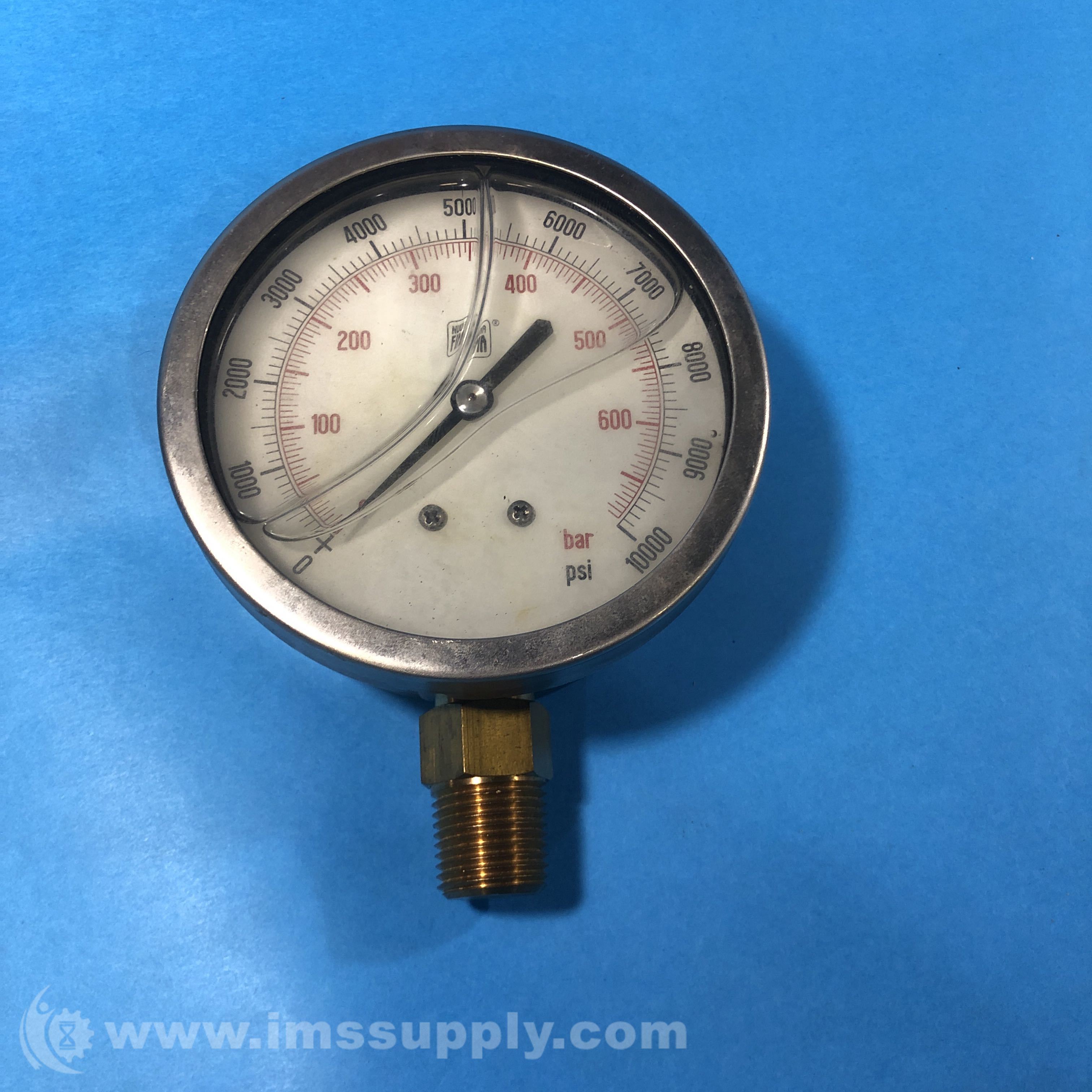 Nuova Fima CF-2P-700 Pressure Gauge, 0-10000 PSI, 0-600 bar - IMS Supply