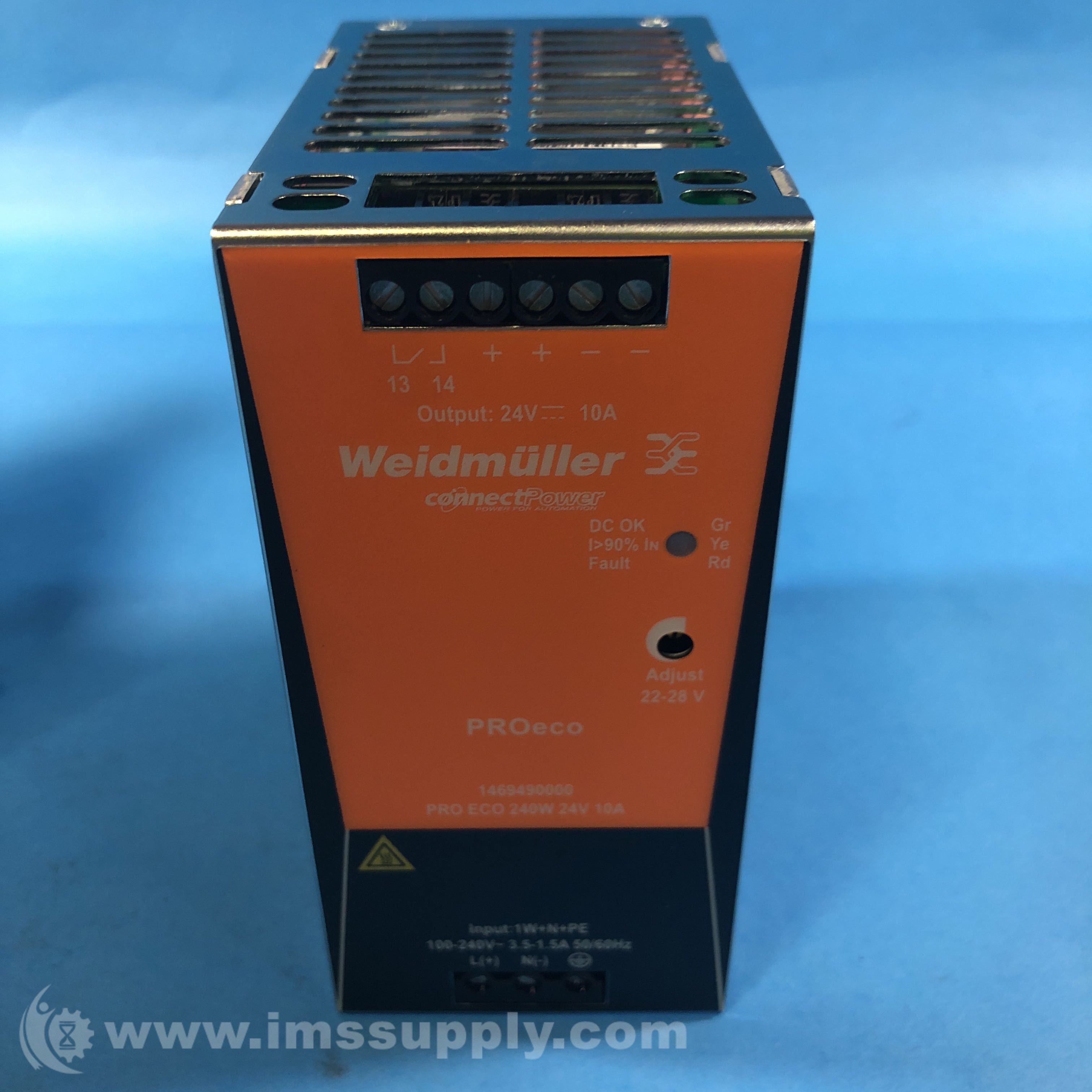 Weidmuller 1469490000 AC/DC DIN Rail Power Supply Unit - IMS Supply
