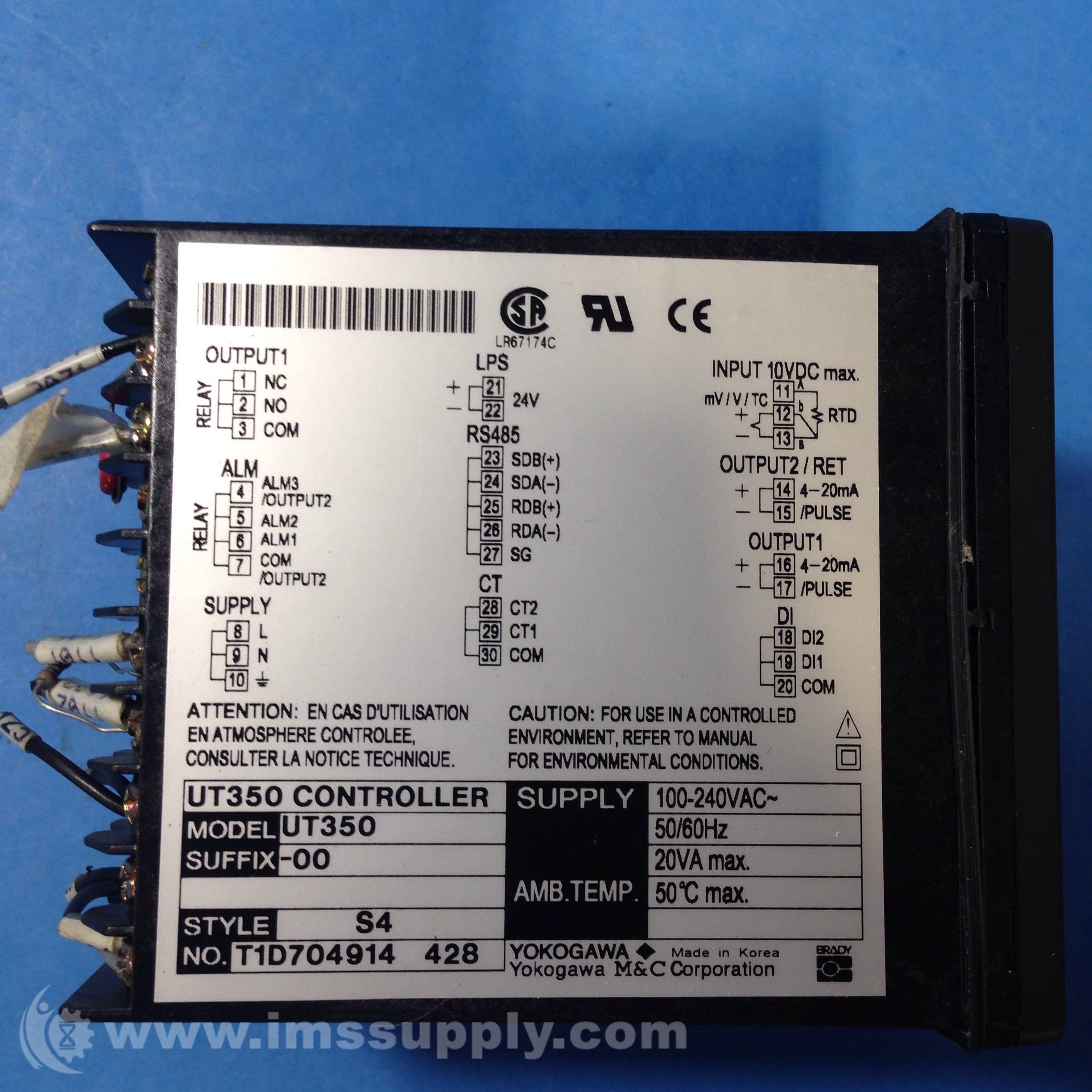 Yokogawa UT350 Temperature Control - IMS Supply
