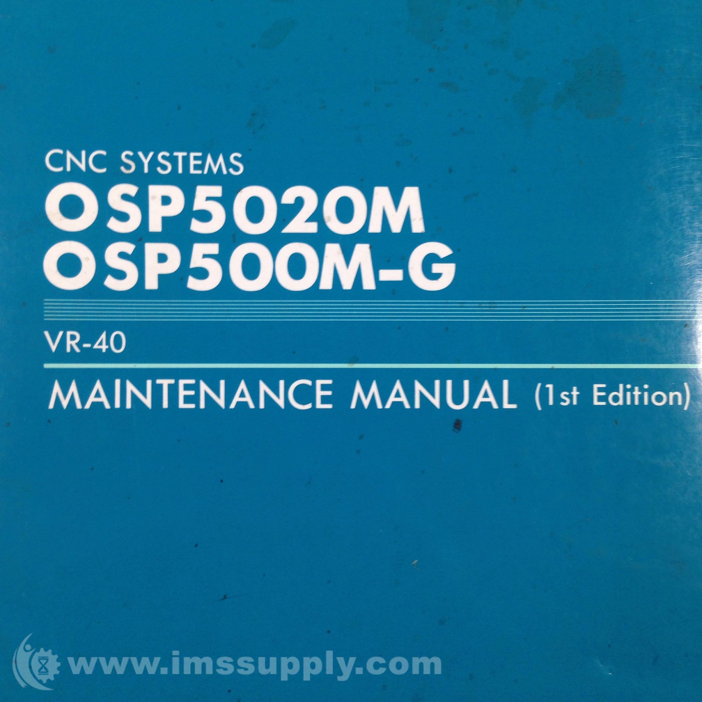 Okuma OSP5020M-OSP500M-G Maintenance Manual - IMS Supply