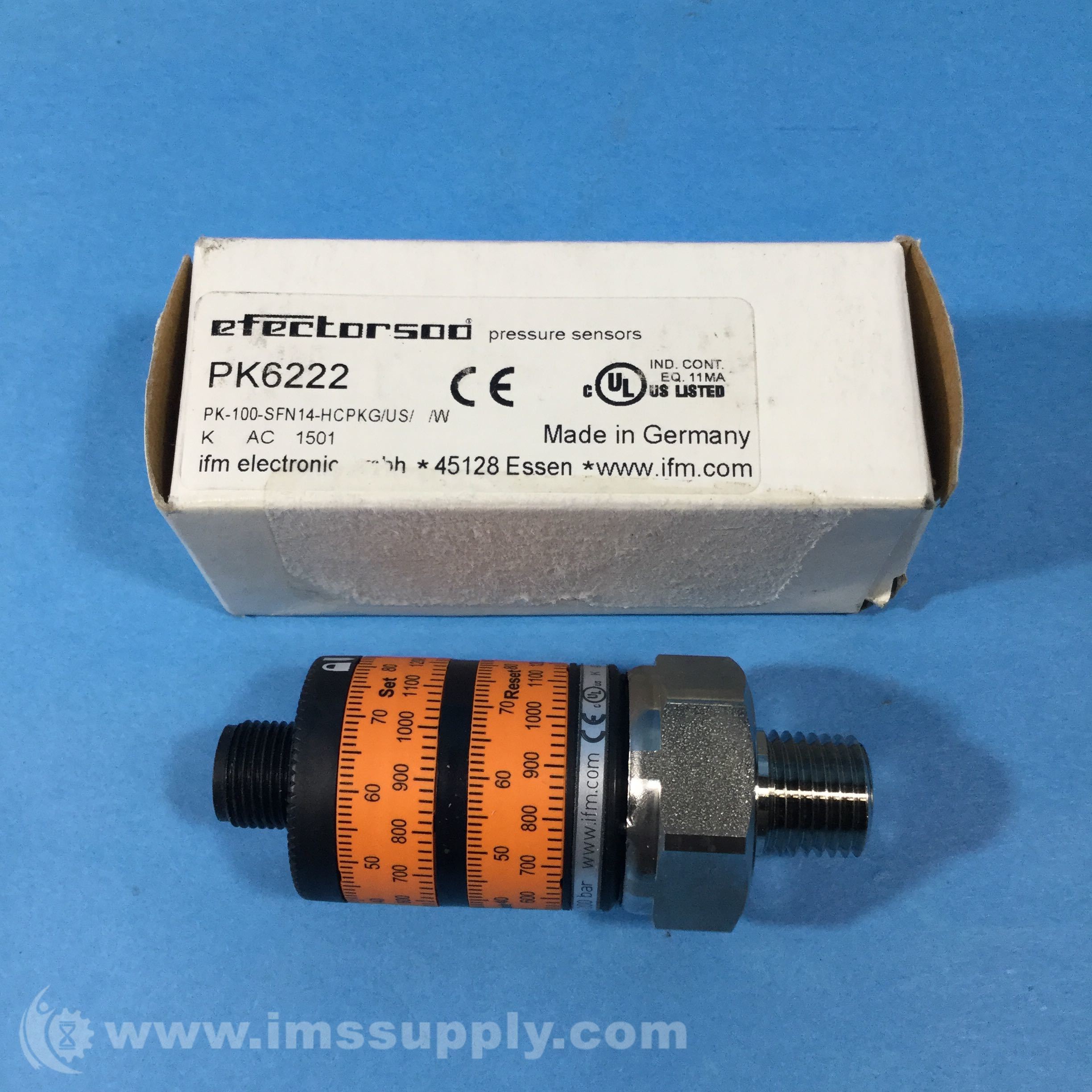 Efector PK6222 Pressure Switch, 4 Wire DC; 2 x PNP Comp. outputs; - IMS ...