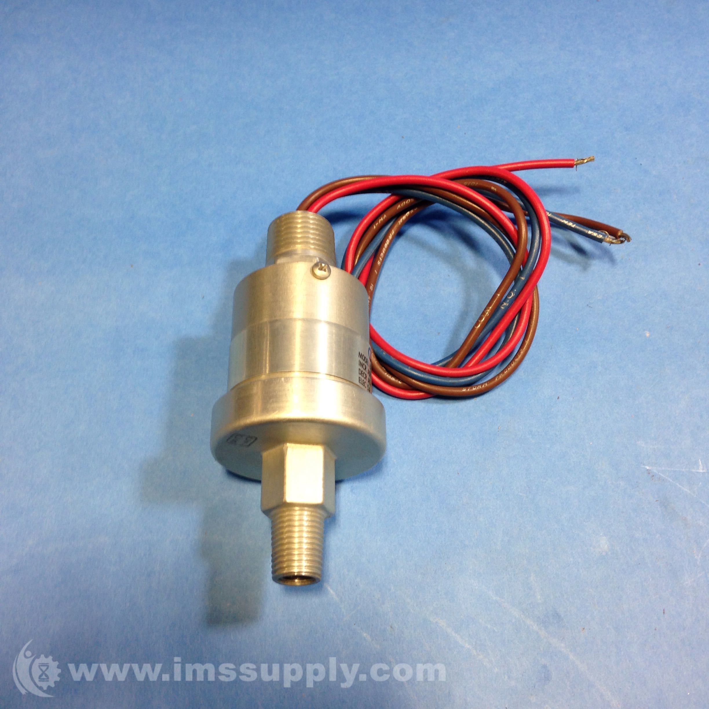 Custom Control Sensors 611G8005 Pressure Switch 1000PSIG 1/4HP - IMS Supply