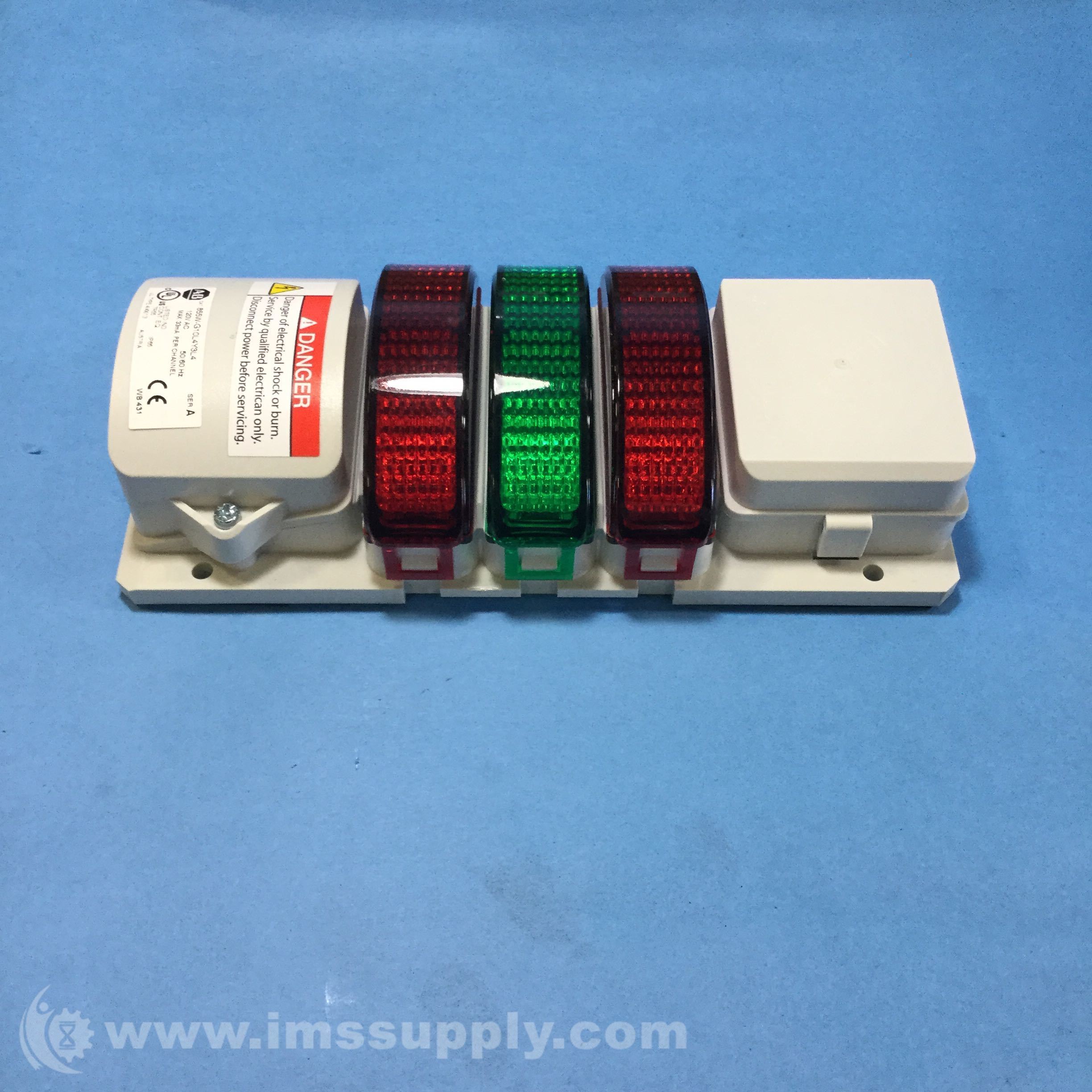Allen Bradley 855W-G10L4Y3L4 Wall Mount Signal Light - IMS Supply