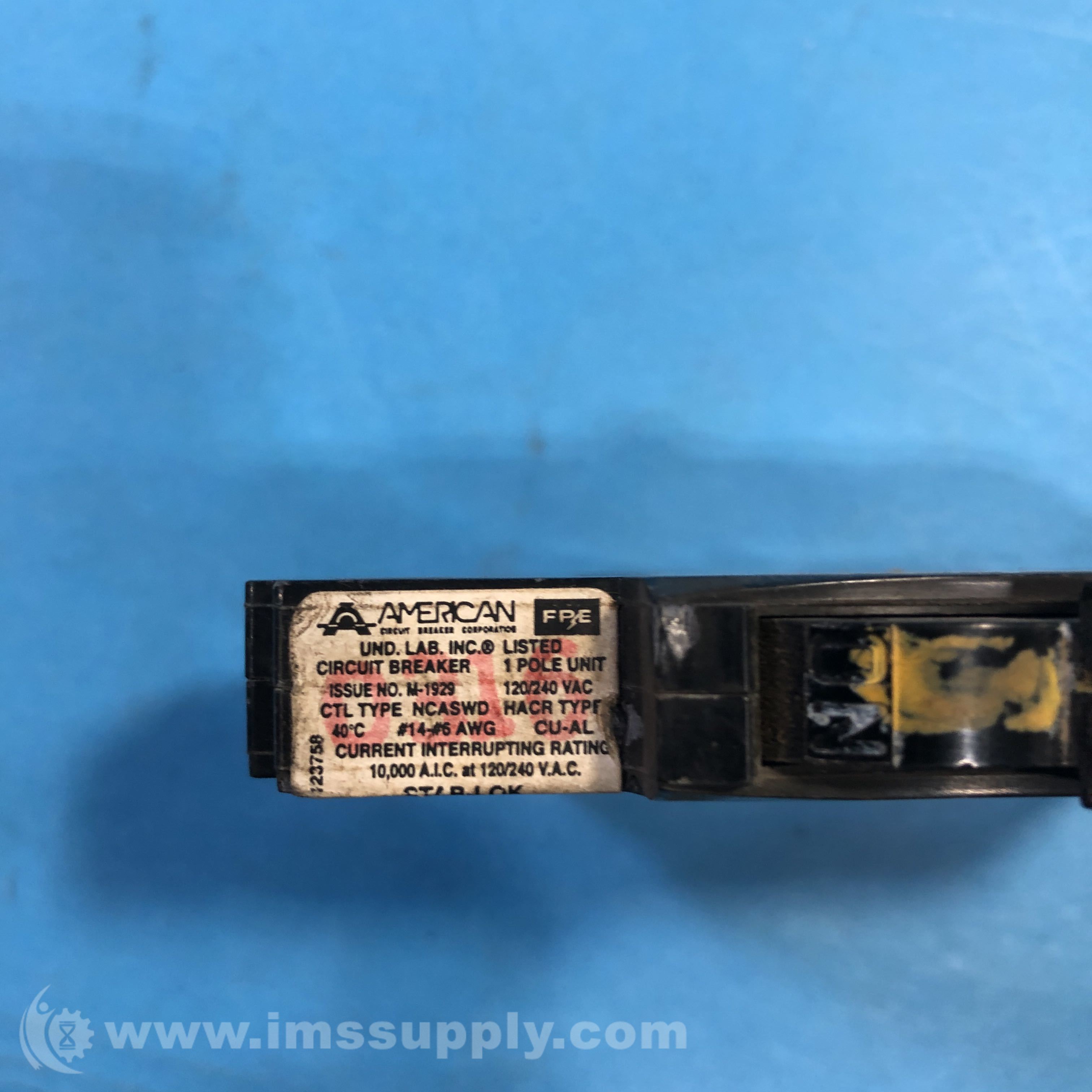 American Circuit Breaker NC120 Circuit Breaker, 20 Amp - IMS Supply