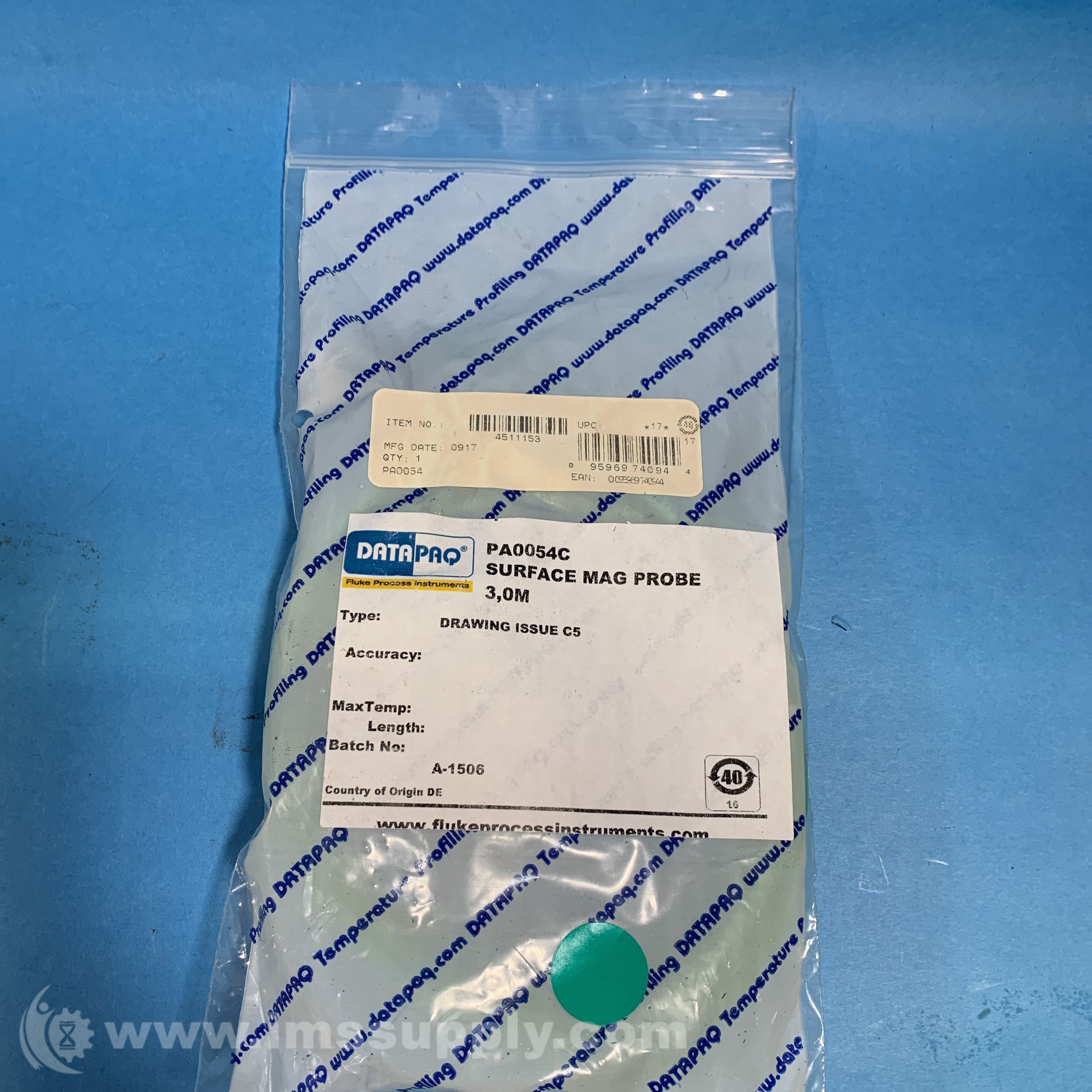 Fluke PA0054C DataPaq Surface MAG Surface Probe 3,0m - IMS Supply