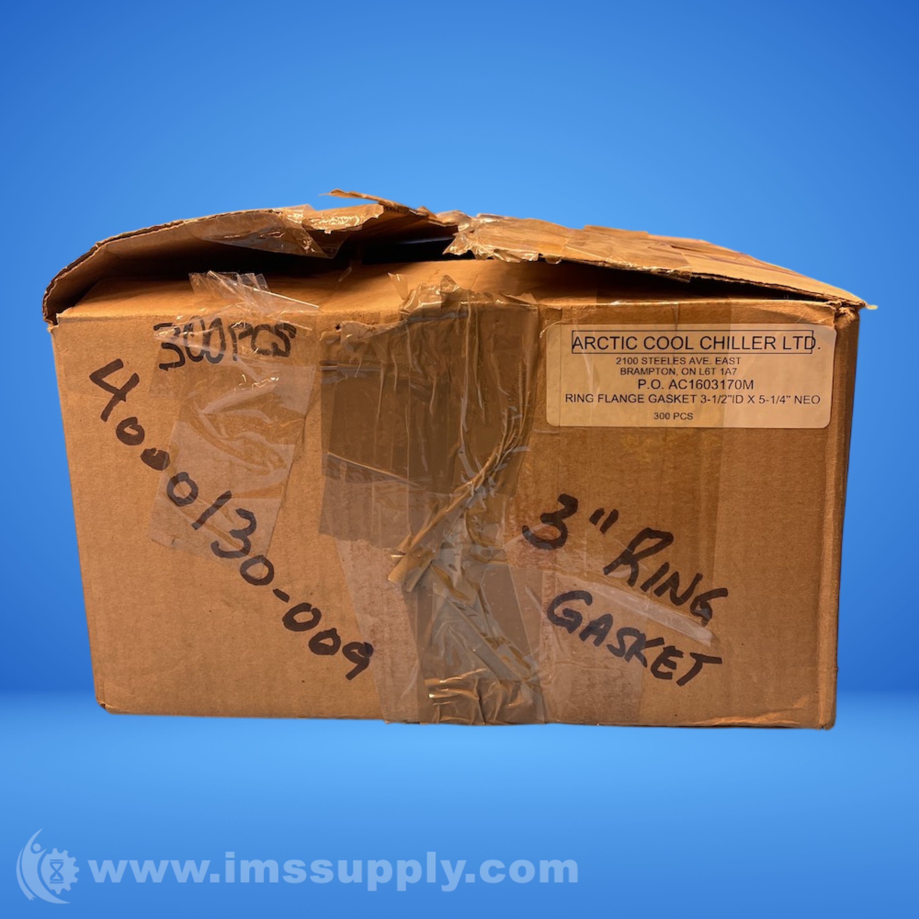 Arctic Cool Chillers LTD 4000130-009 Box of 300 3in Ring Gaskets - IMS ...