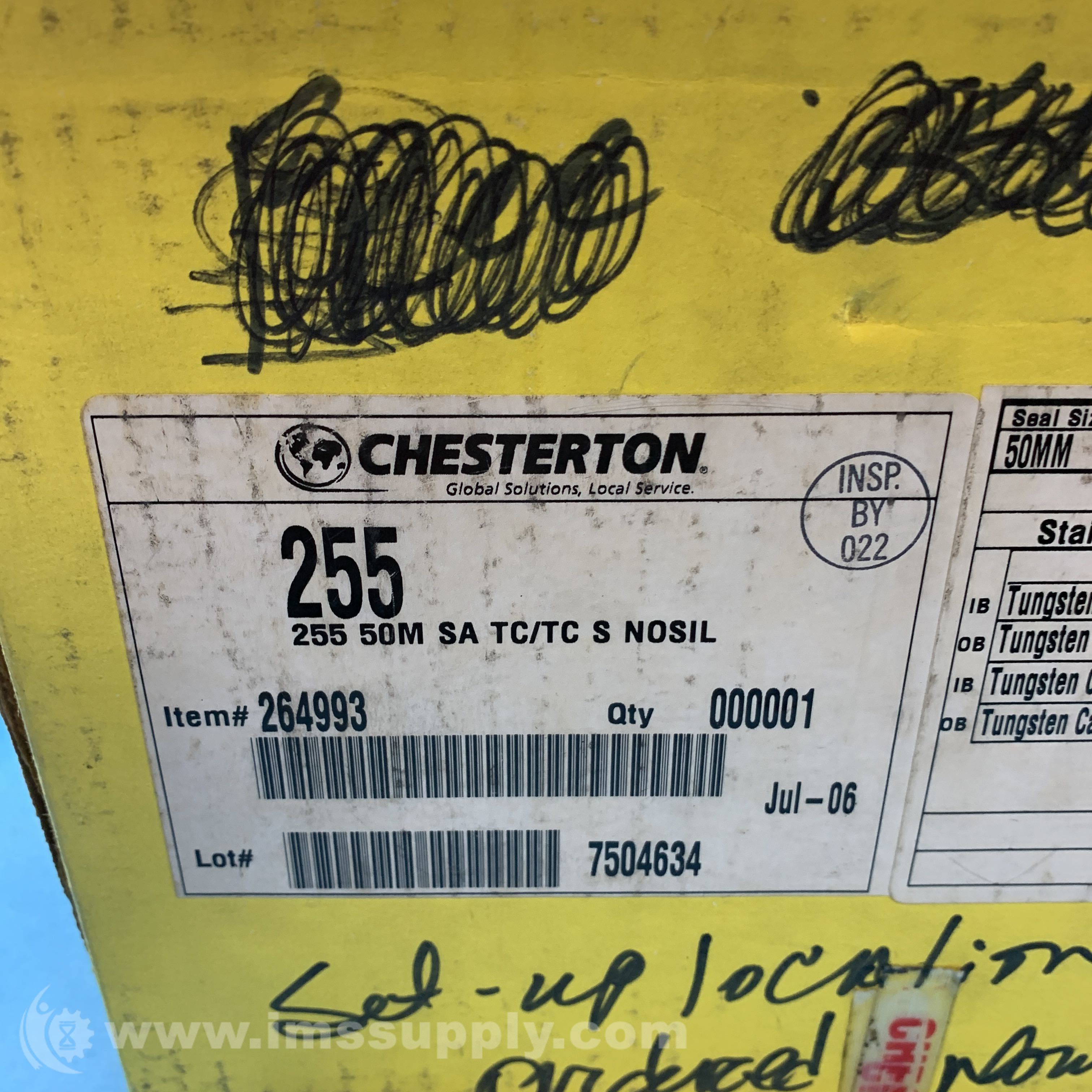 Chesterton 255 Size: 50M Standard Cartridge Dual Seal - IMS Supply