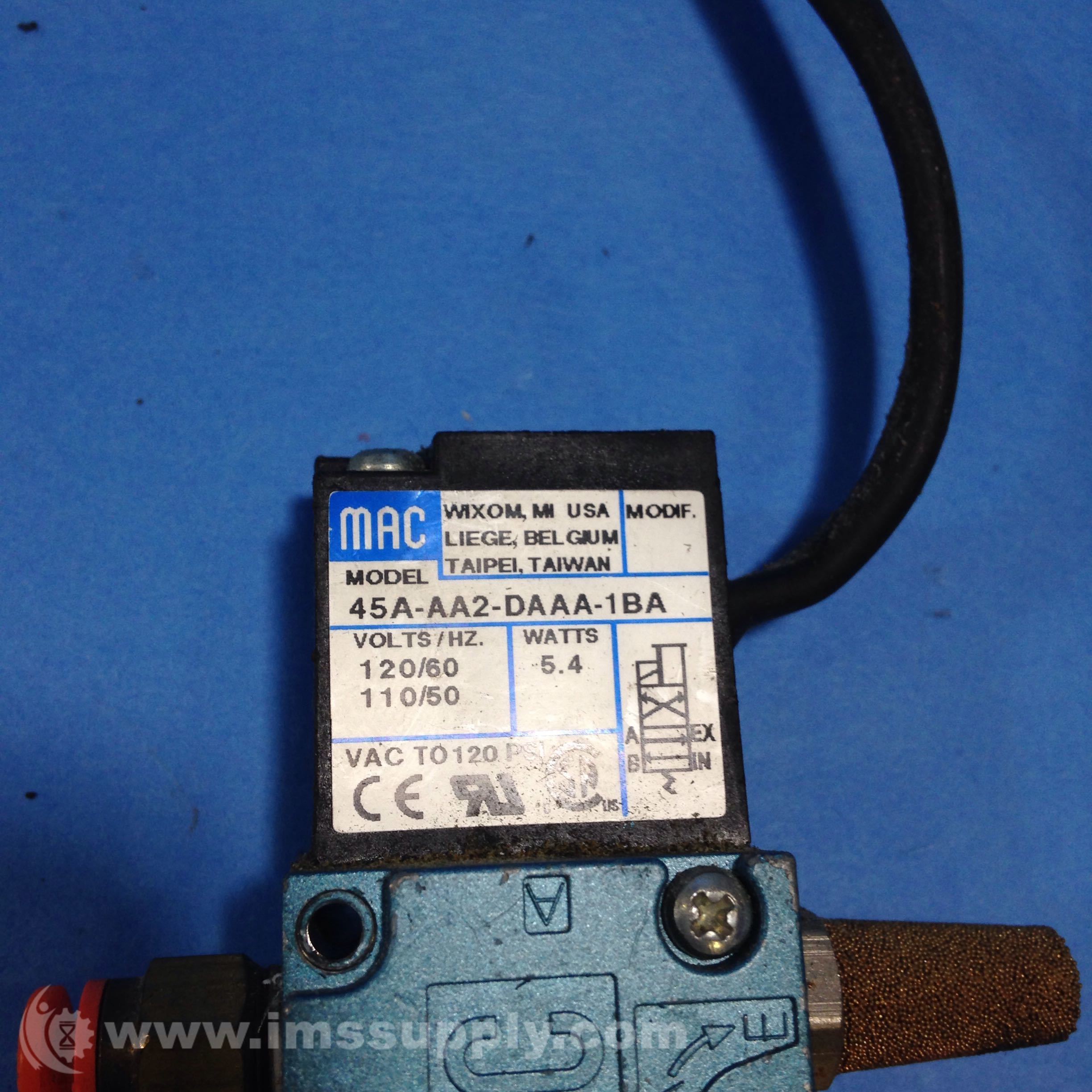 MAC Valves Inc 45A-AA2-DAAA-1BA Solenoid Valve - IMS Supply