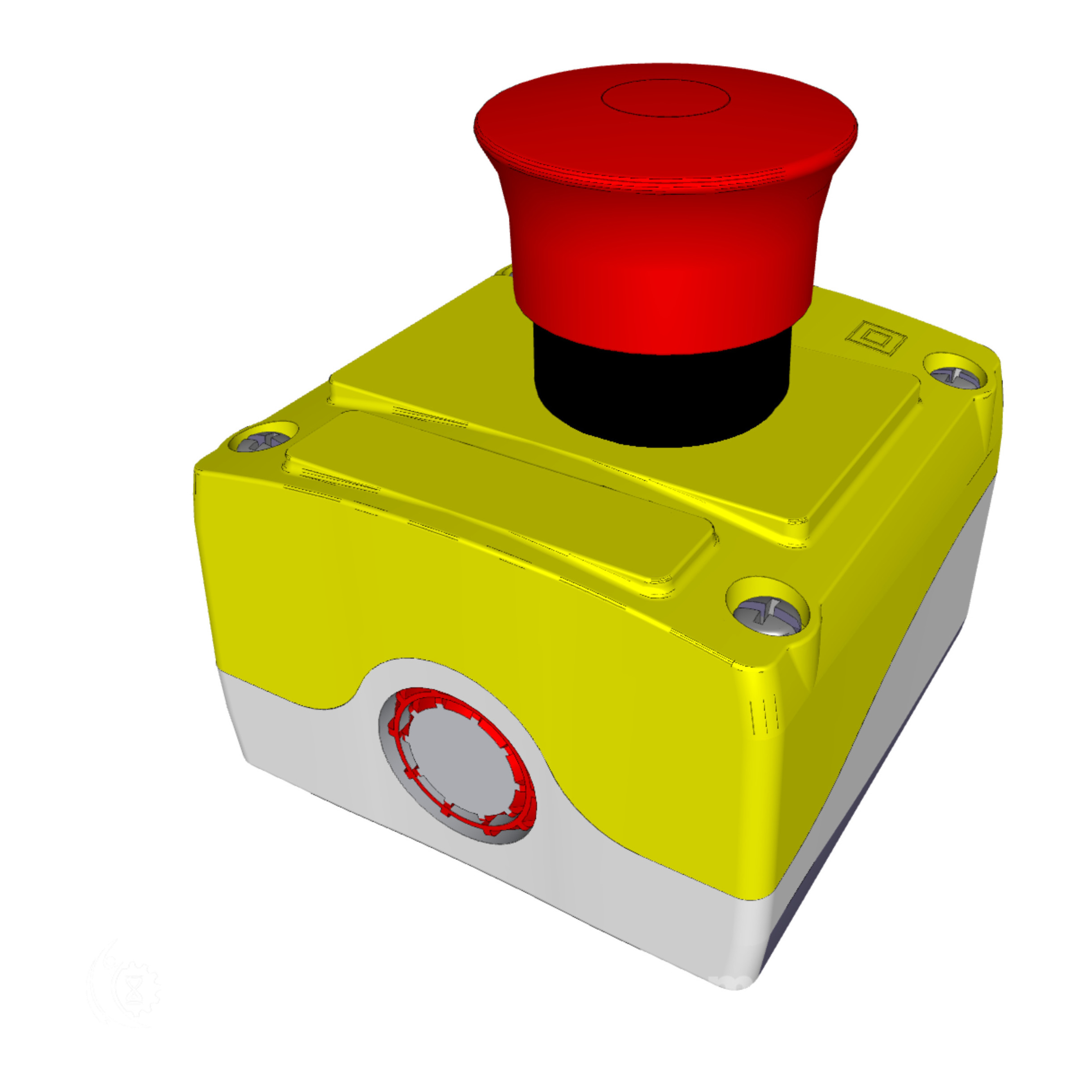 Baco Controls LBX10610 22mm Control Station Red Flush Mom PB - IMS Supply