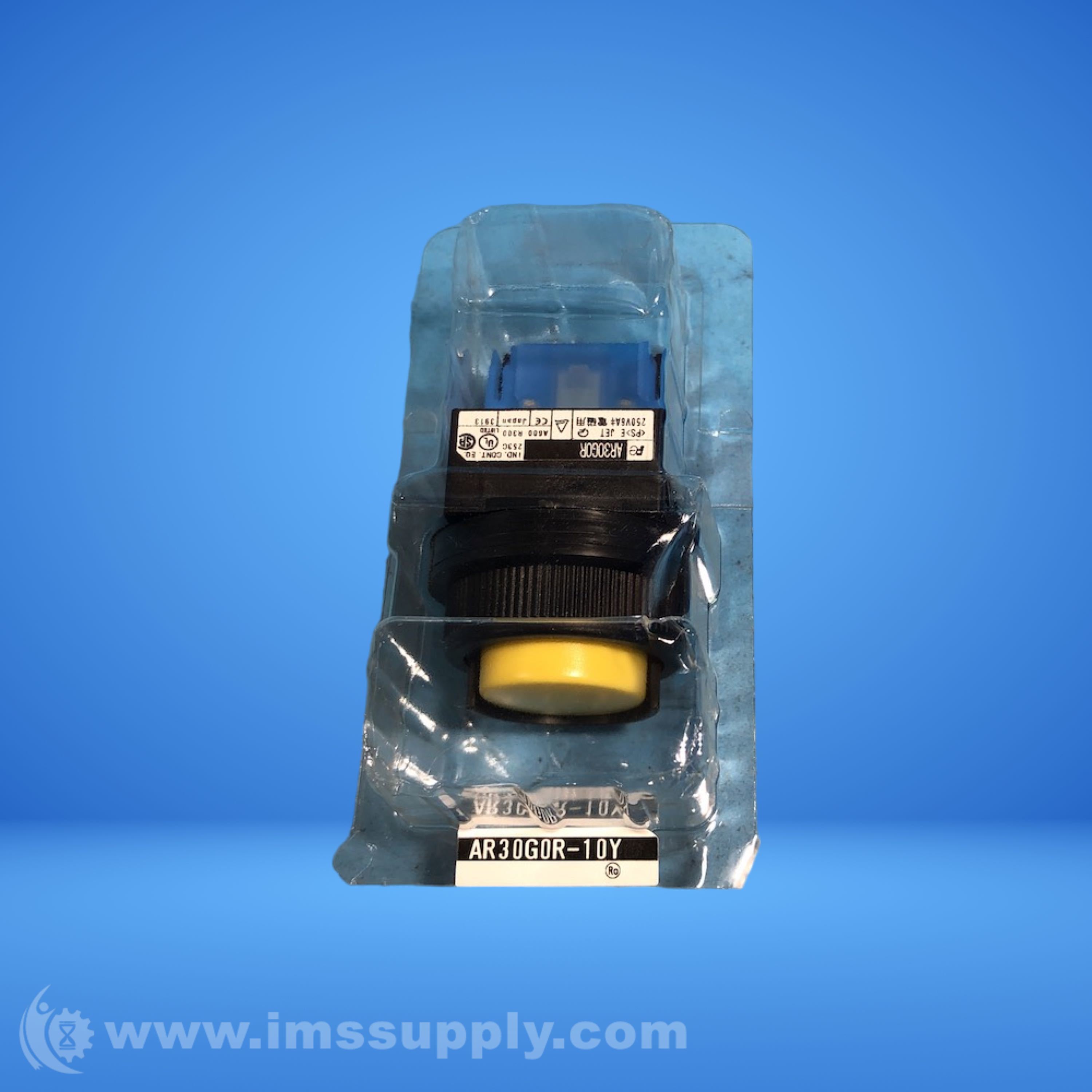 Fuji Electric AR30G0R-10Y Push Button Switch, Yellow - IMS Supply