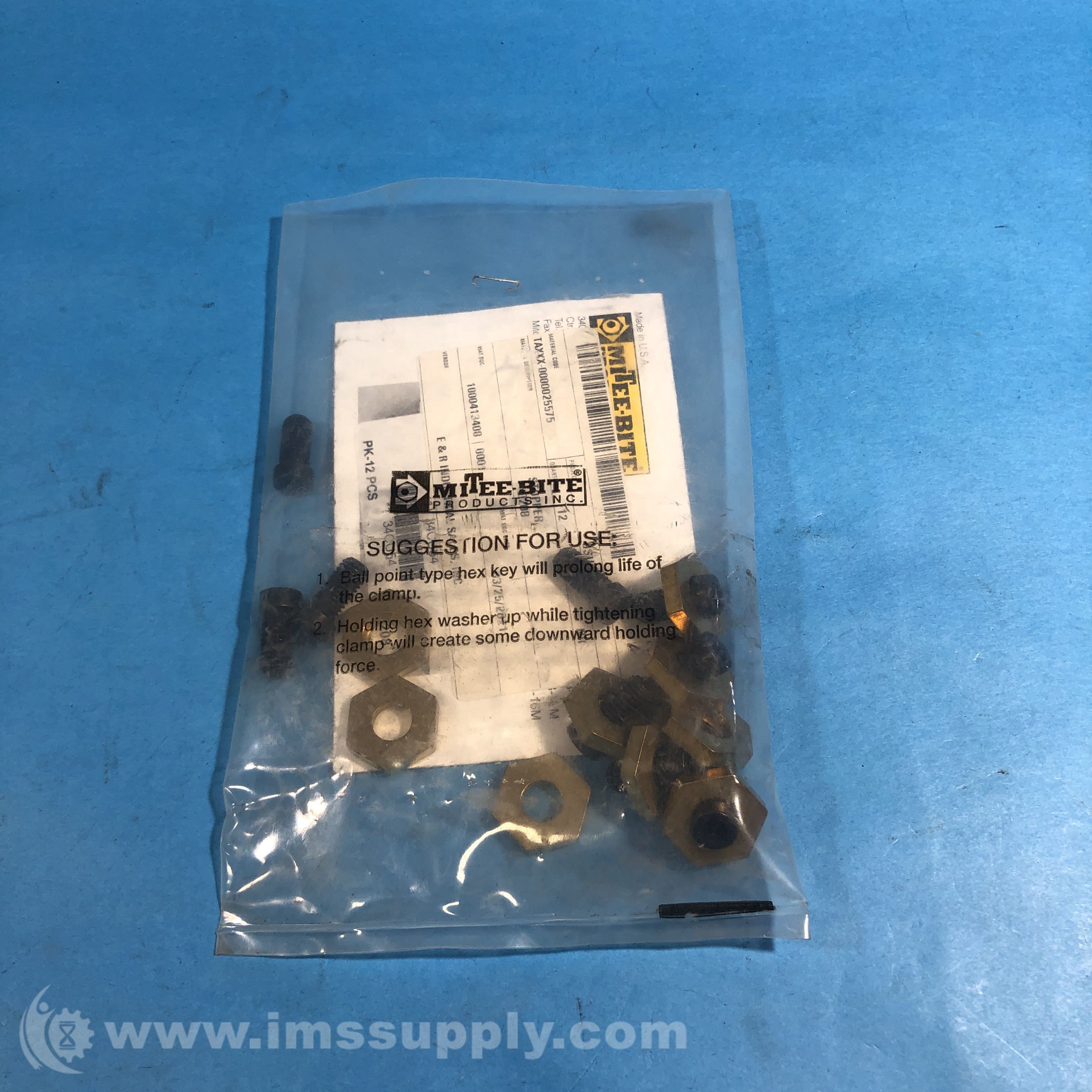 MITEE BITE 50208 Pack of 12 Hexagonal Fixture Clamps - IMS Supply