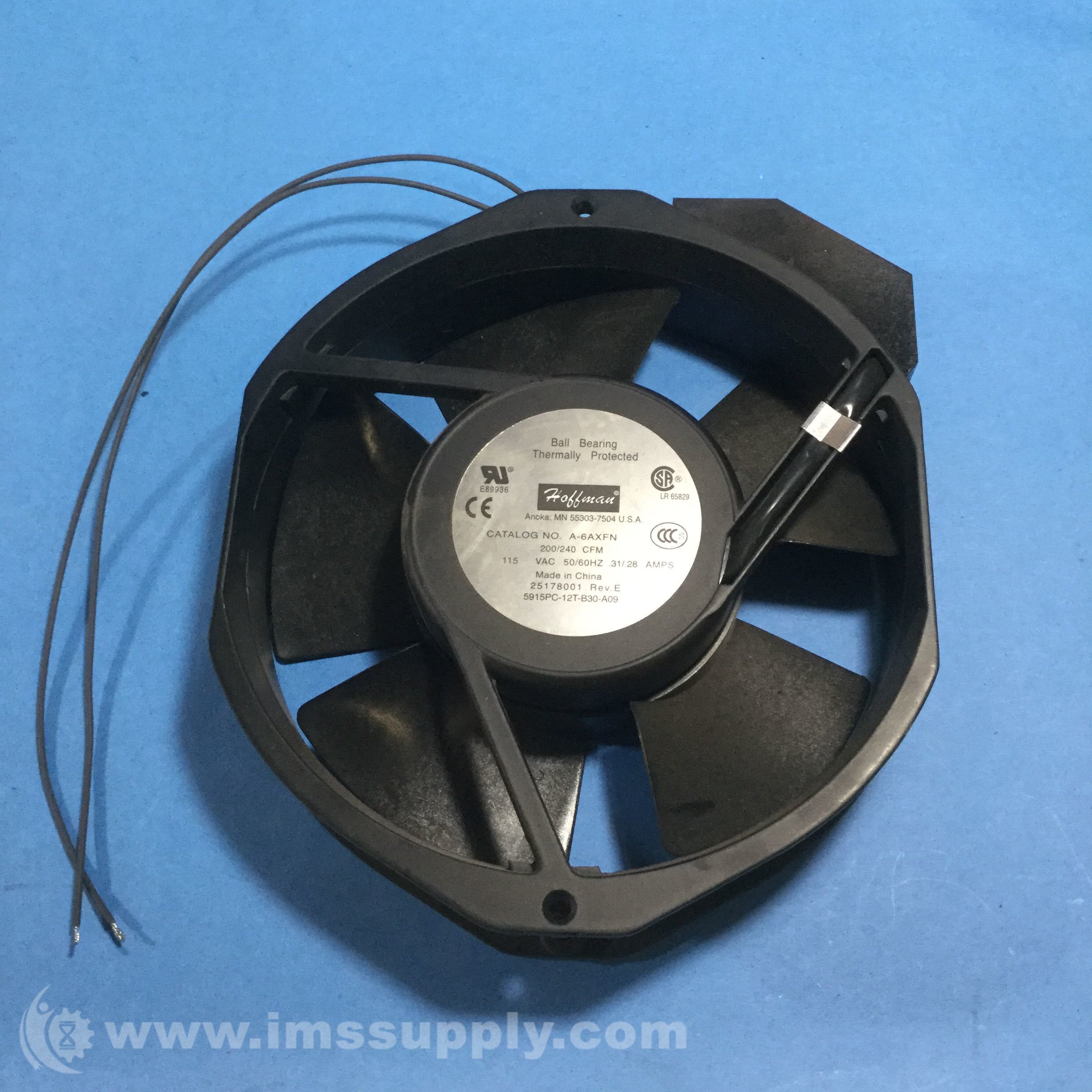 Hoffman TFP61 Fan AC 115V 187x160x67 Rec 60CFM 56dBA 32W - IMS Supply