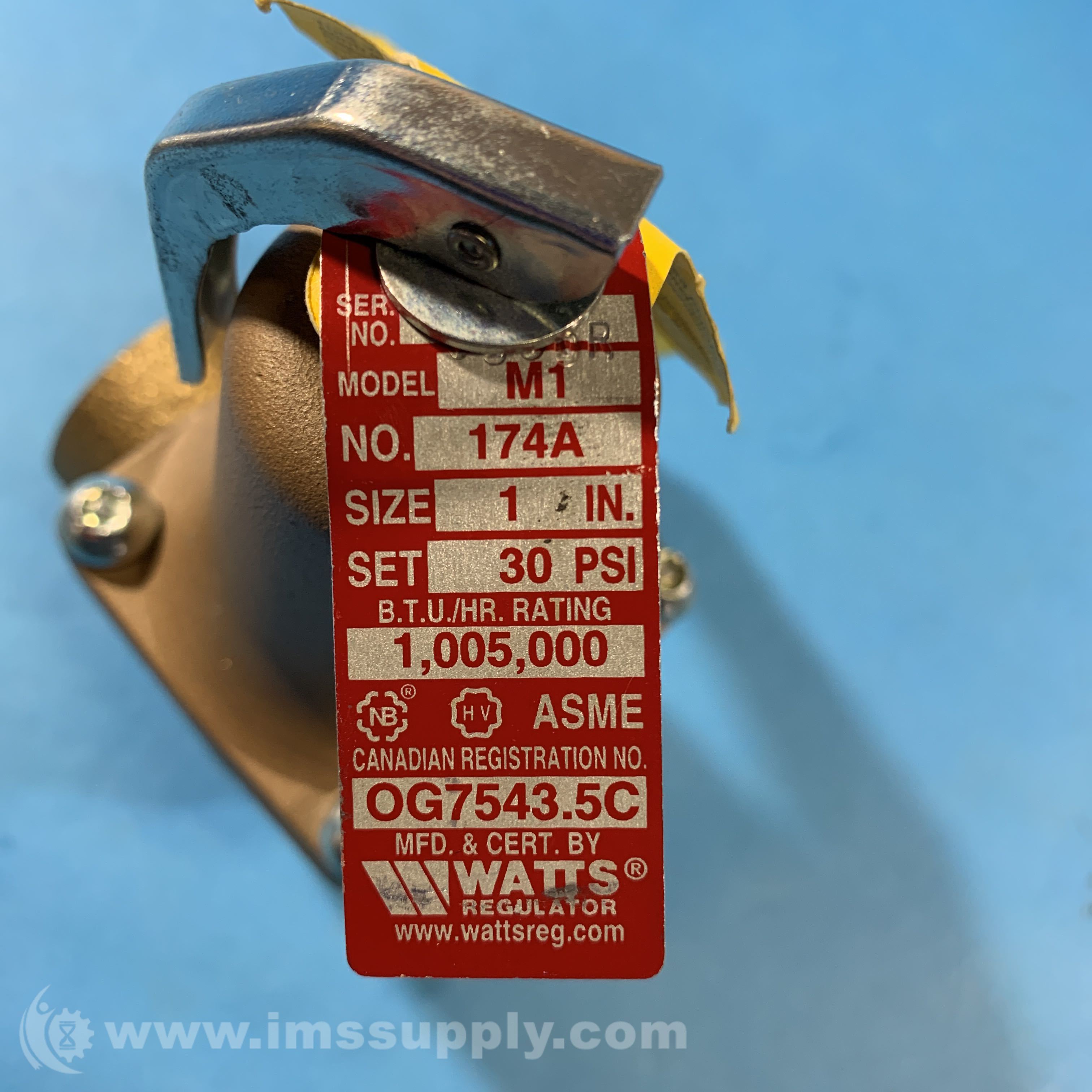 Watts Regulator M1-174A Temperature Relief Valve - IMS Supply