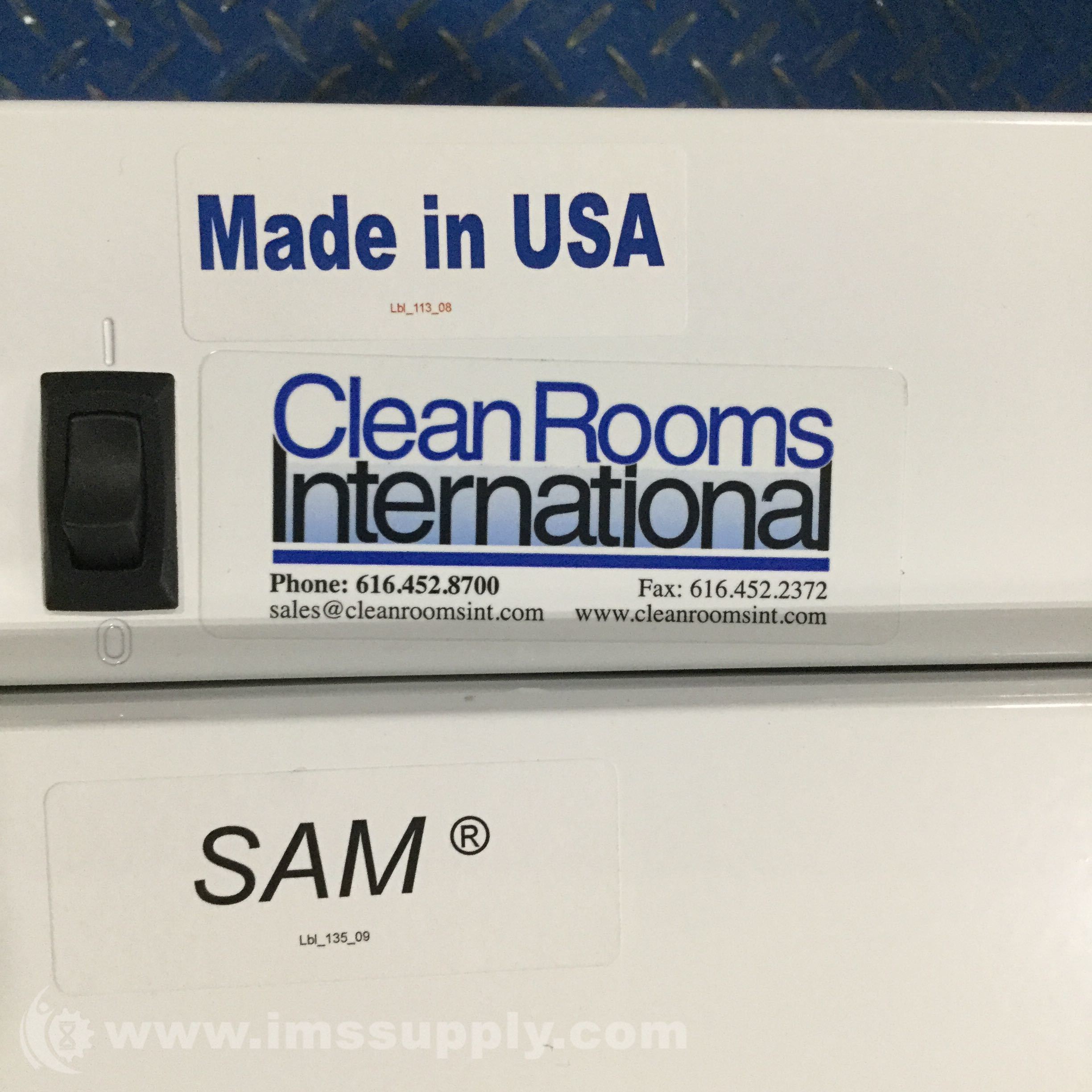 Clean Room Products SAM 22 MS GS Fan Filter Unit, 115 V, 60 Hz - IMS Supply