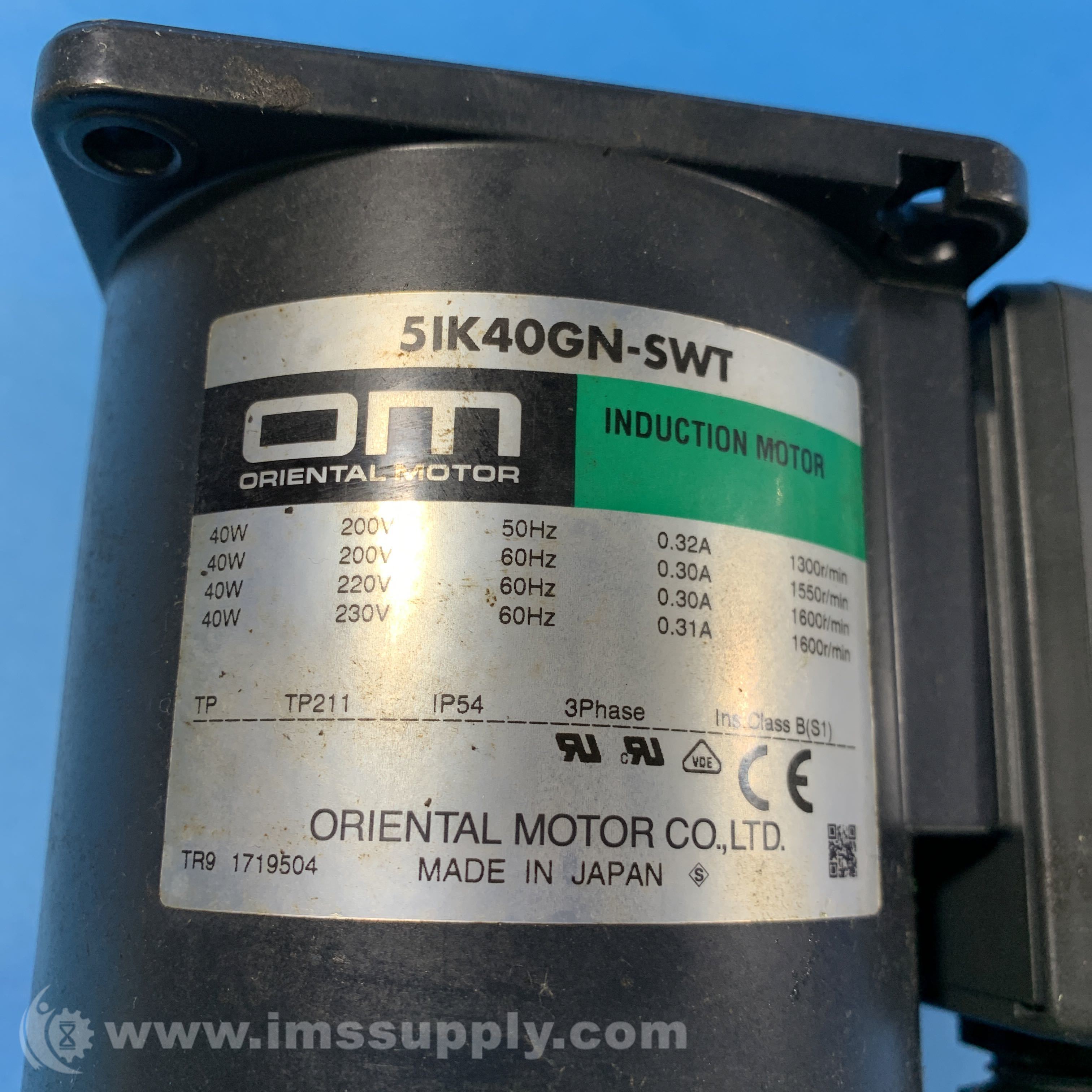 Oriental Motor 5IK40GN-SWT Induction Motor - IMS Supply