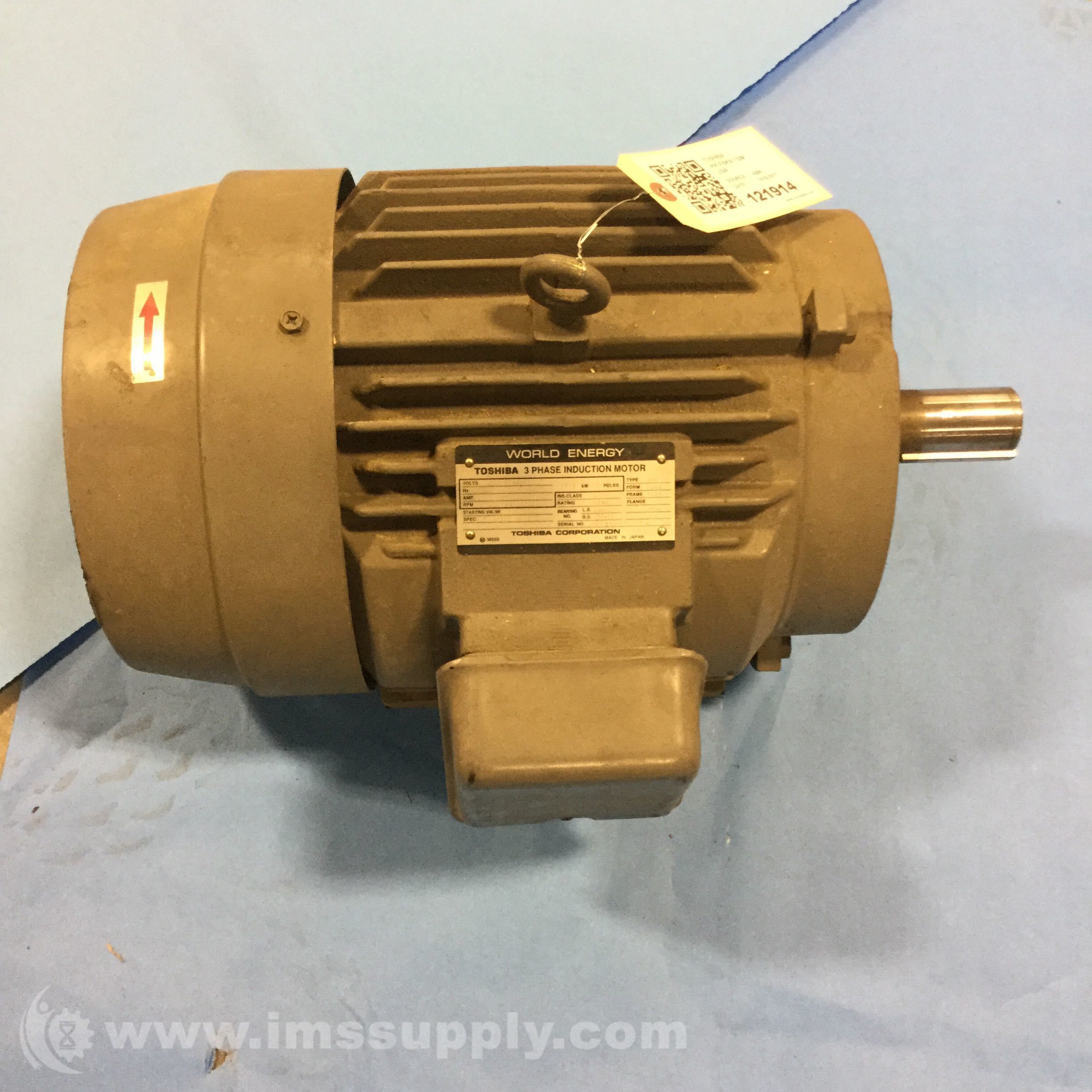 Toshiba IKK-FBK8-132M 7.5KW 11.55HP 200V 3PH 132M Frame 440/1730R - IMS ...