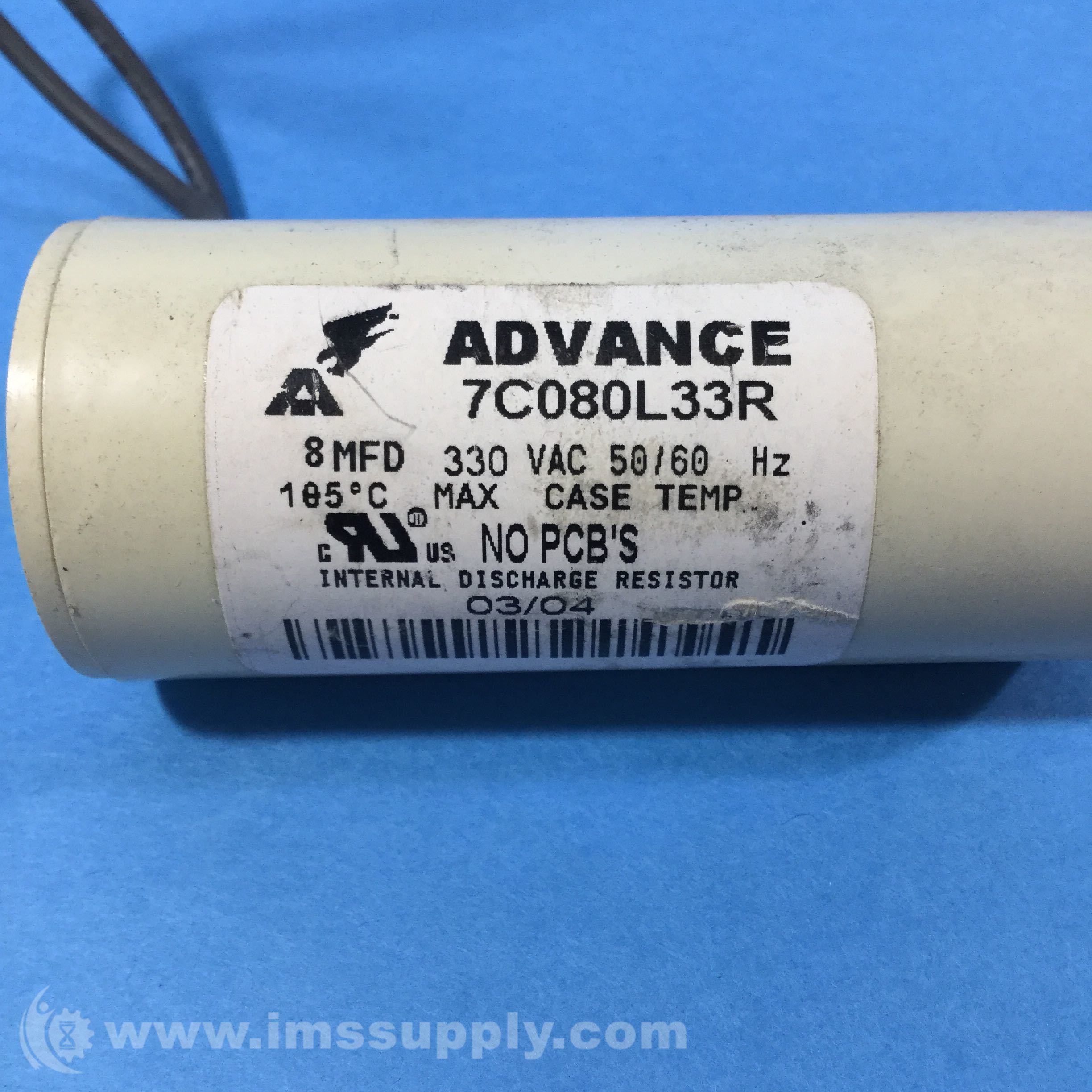Advance Transformer 7C080L30R Capacitor 8MFD 300VAC - IMS Supply