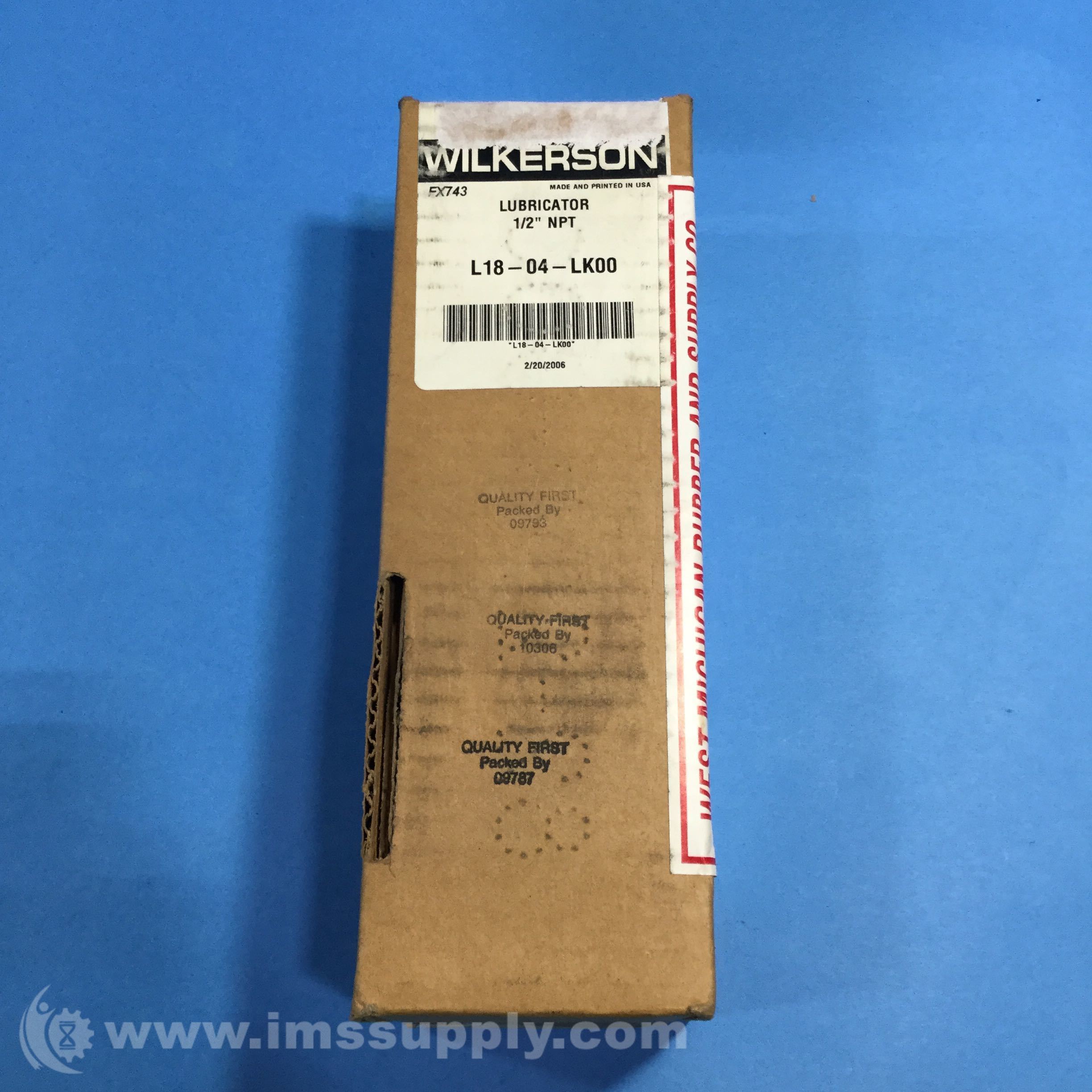 Wilkerson L18-04-LK00 1/2 NPT Modular Air Line Lubricator 96 cfm - IMS ...