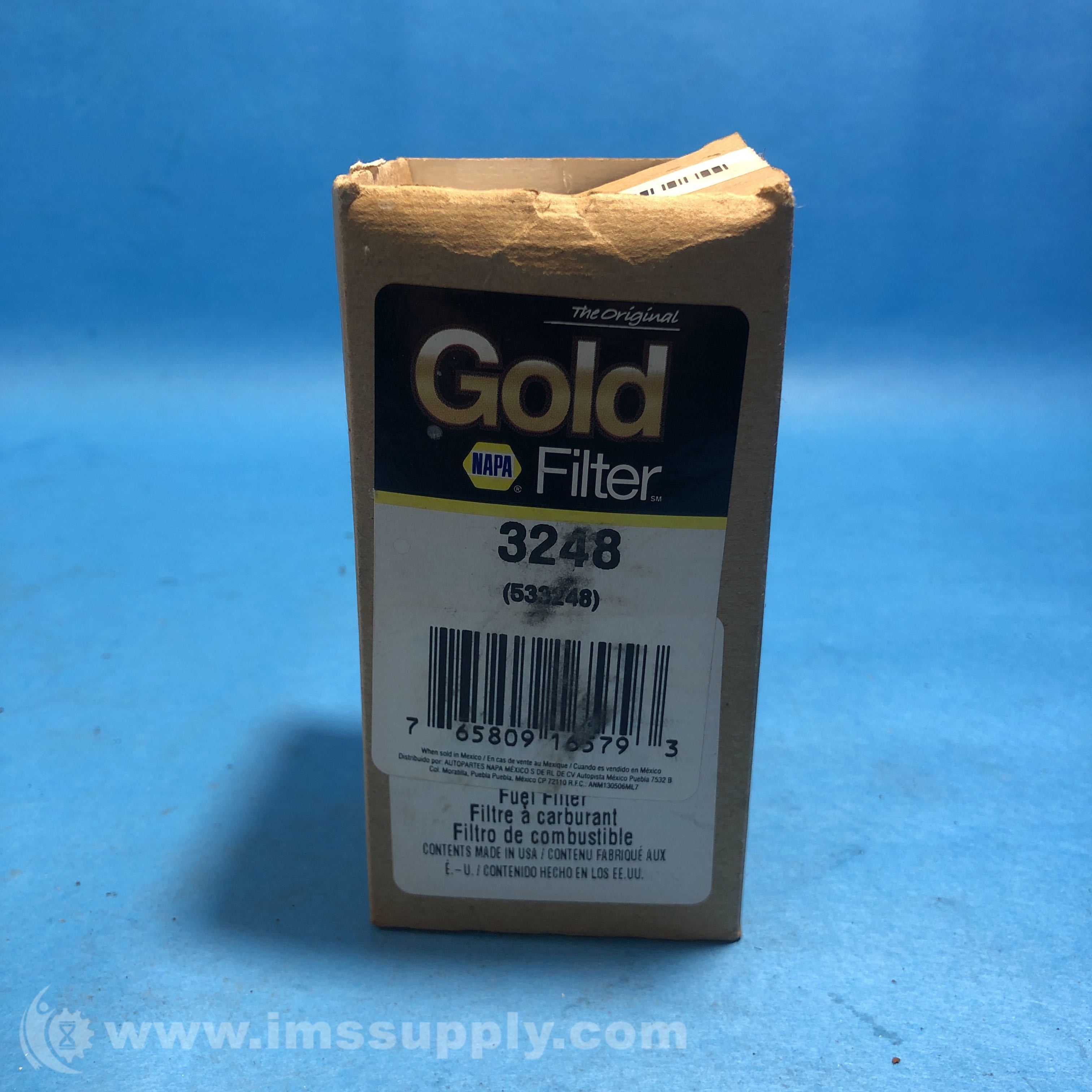 Napa 3248 Fuel Filter 1/2 Inlet 1/2 Outlet - IMS Supply