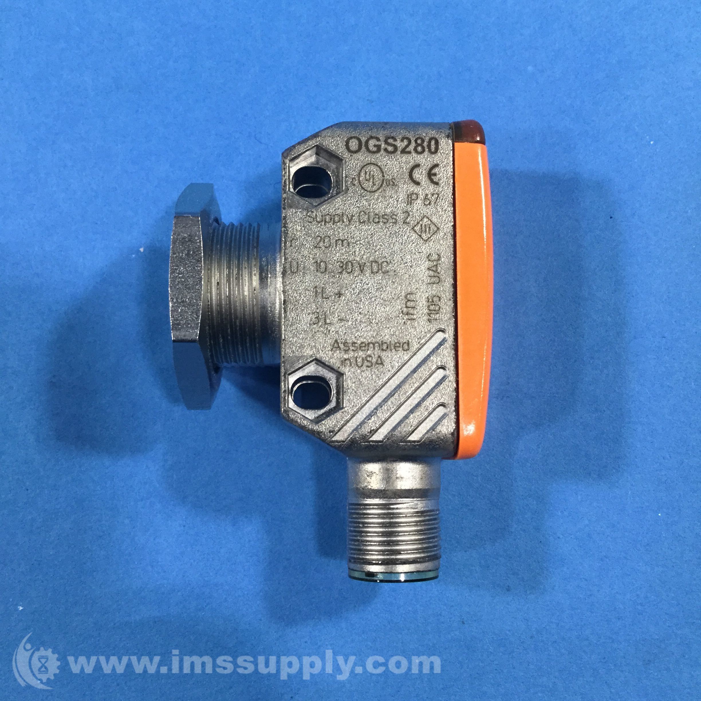 IFM Efector OGS280 Photoelectric Sensor, Right Angle, Thru-Beam - IMS ...