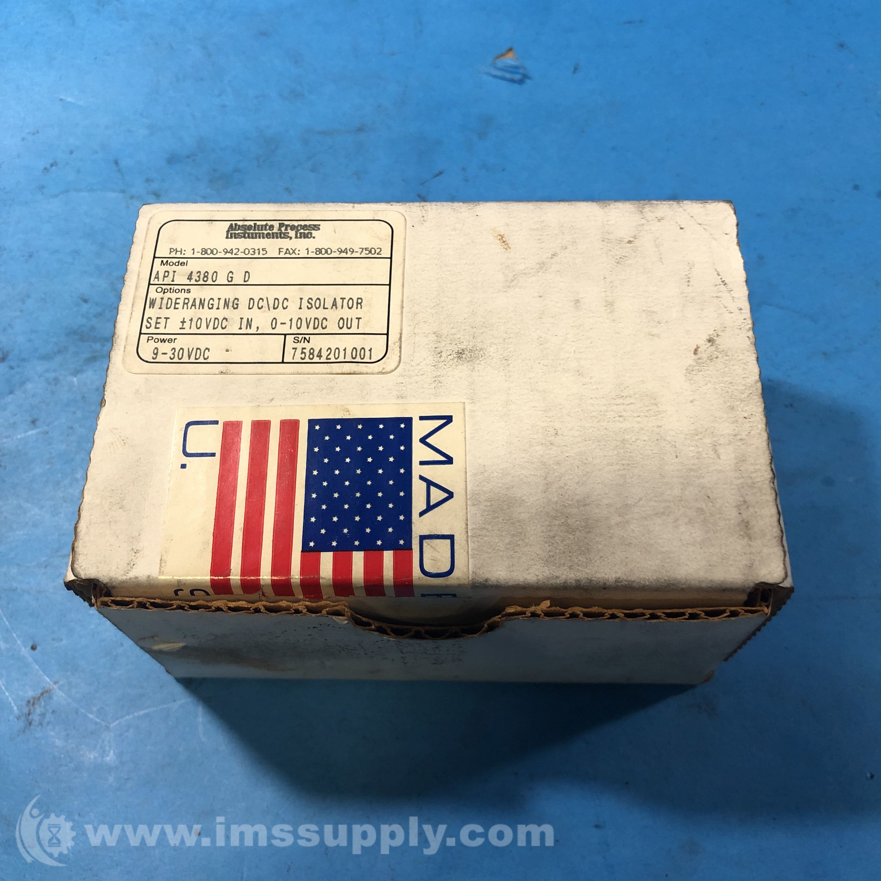 Absolute Process Instruments API 4380 G D Plug-In Transmitter - IMS Supply