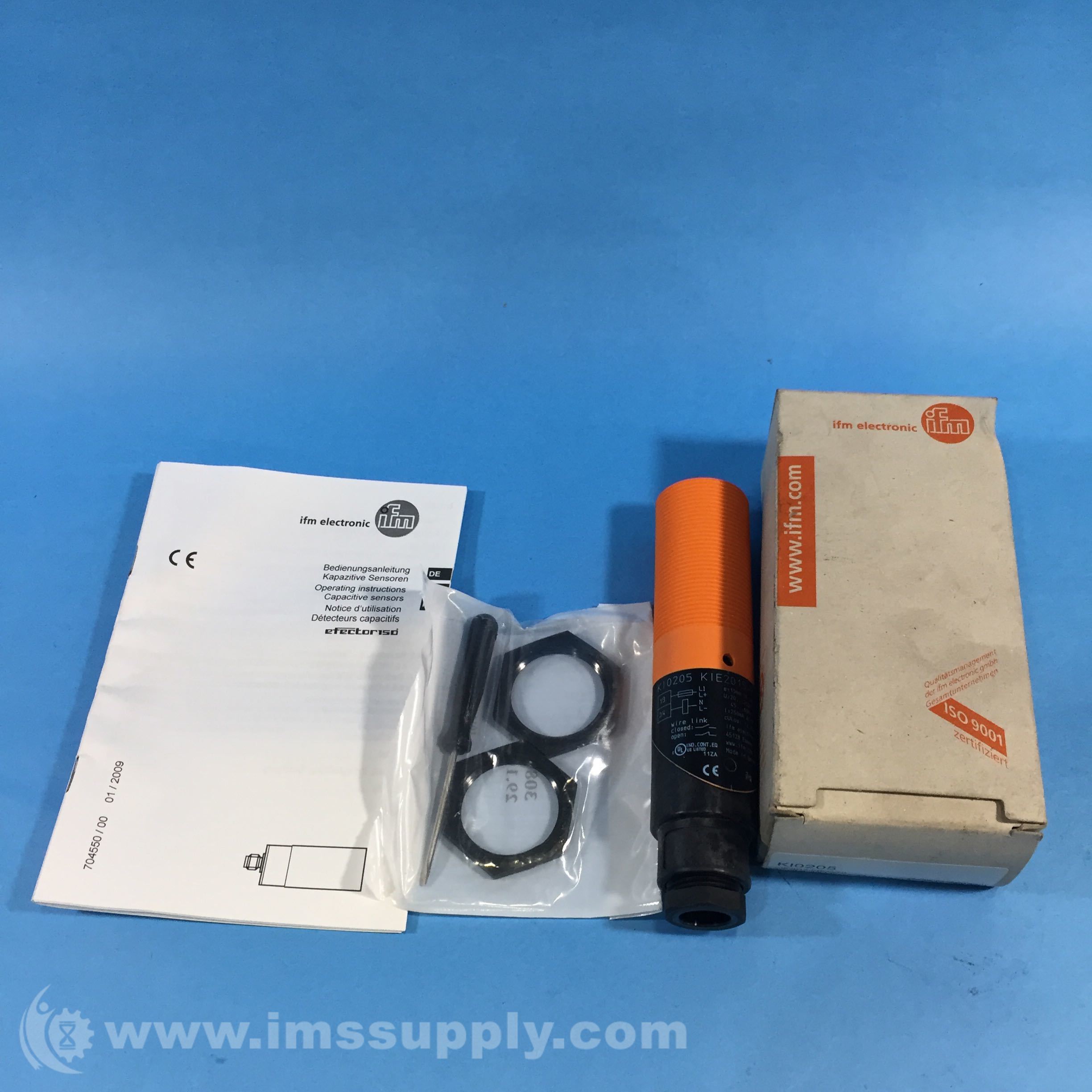 Ifm KI0205 Capactive Sensor, 30mm housing, 15mm Unshielded, 2-wir - IMS Supply