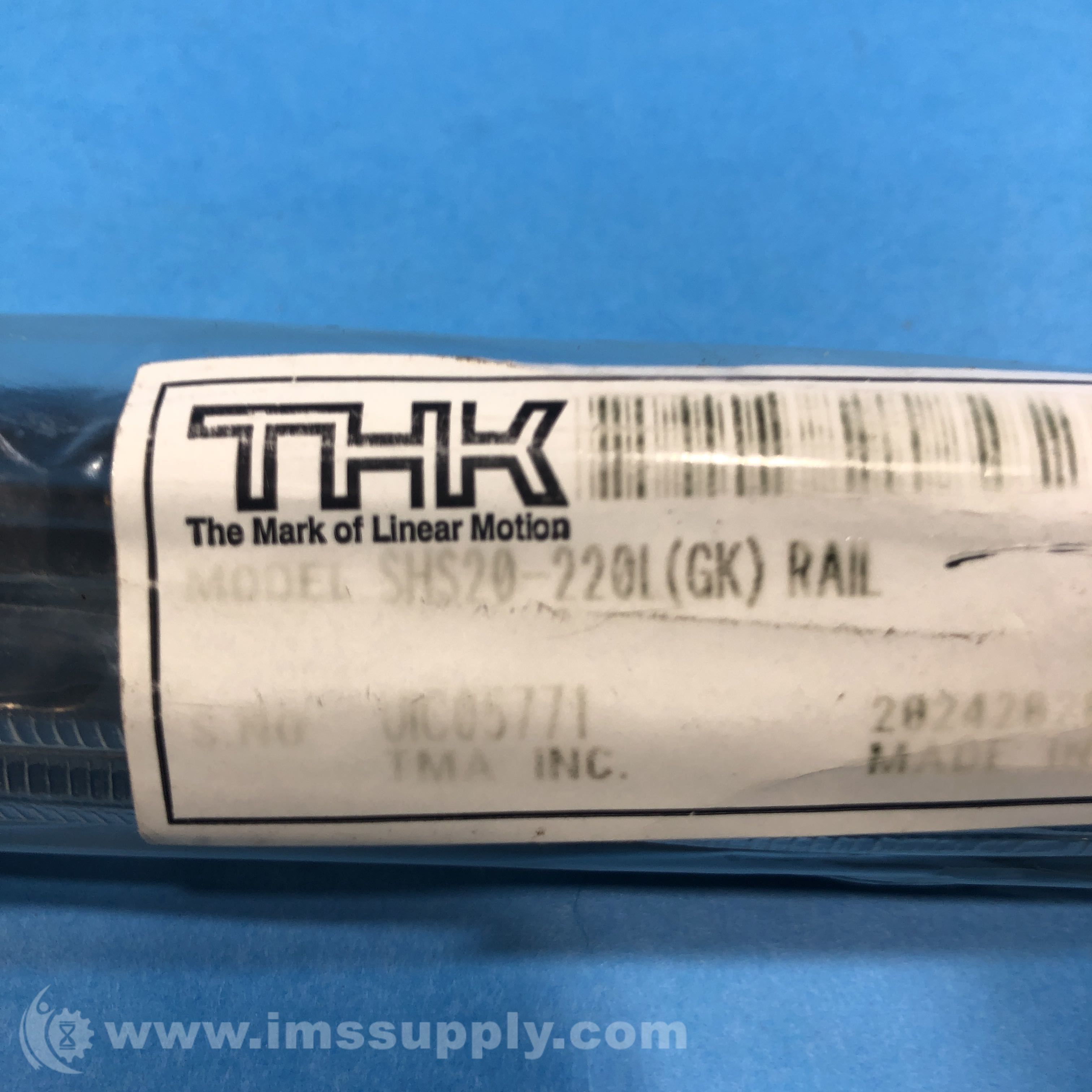 THK SHS20-220L (GK) RAIL Steel Linear Rail - IMS Supply