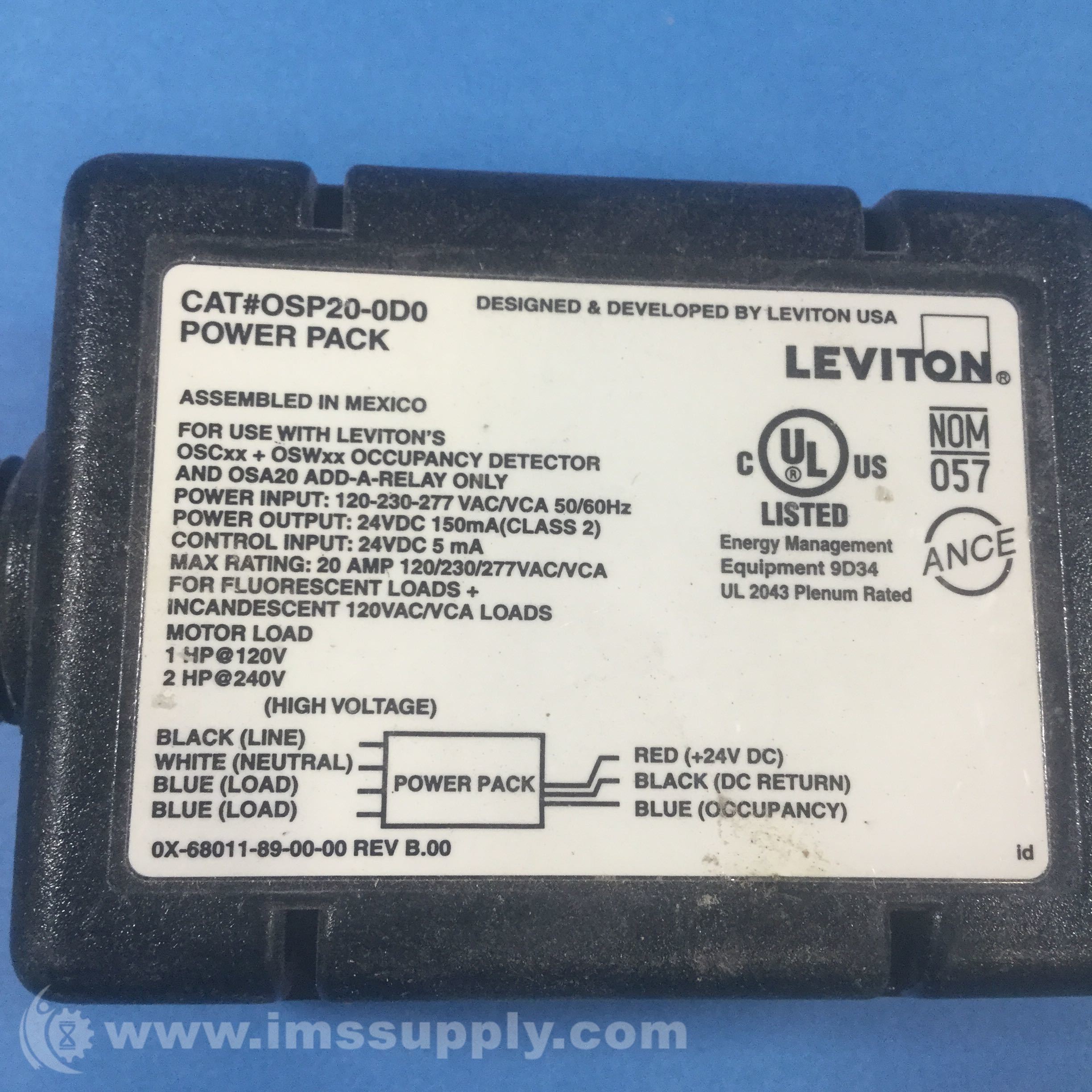 Leviton OSP20-0D0 Occupancy Sensor Power Pack - IMS Supply