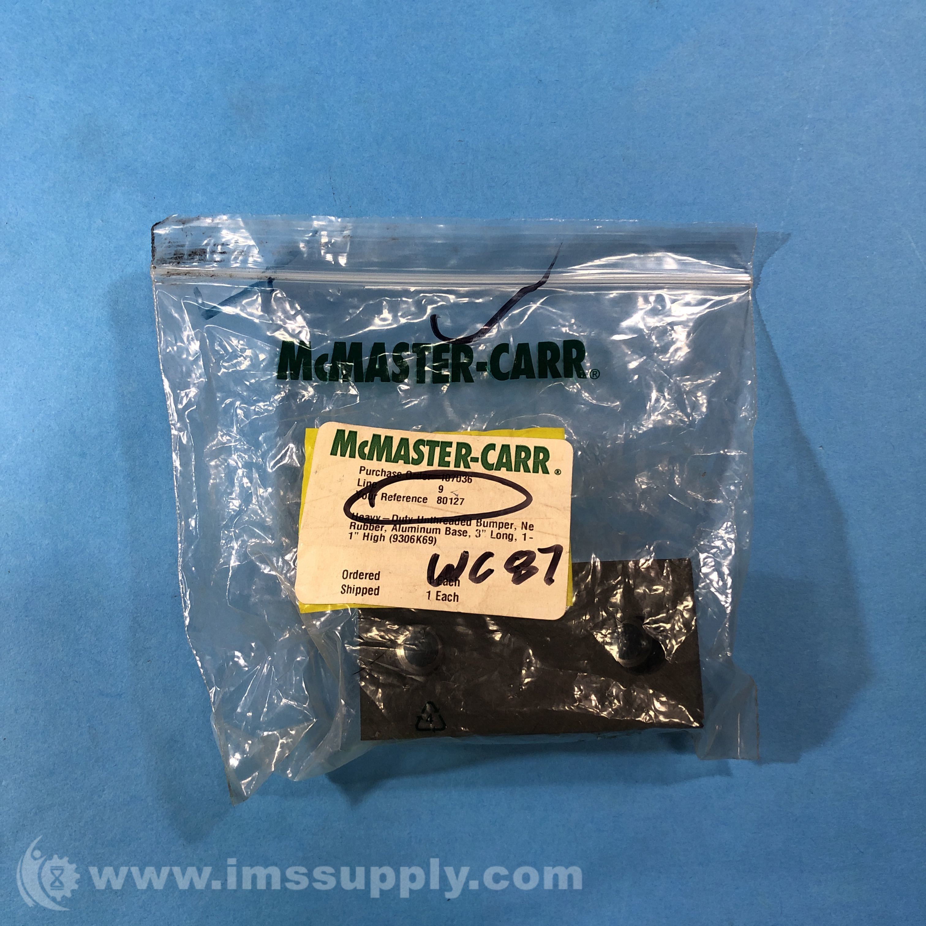 McMaster-Carr 9306K69 Heavy-Duty Unthreaded Bumper - IMS Supply
