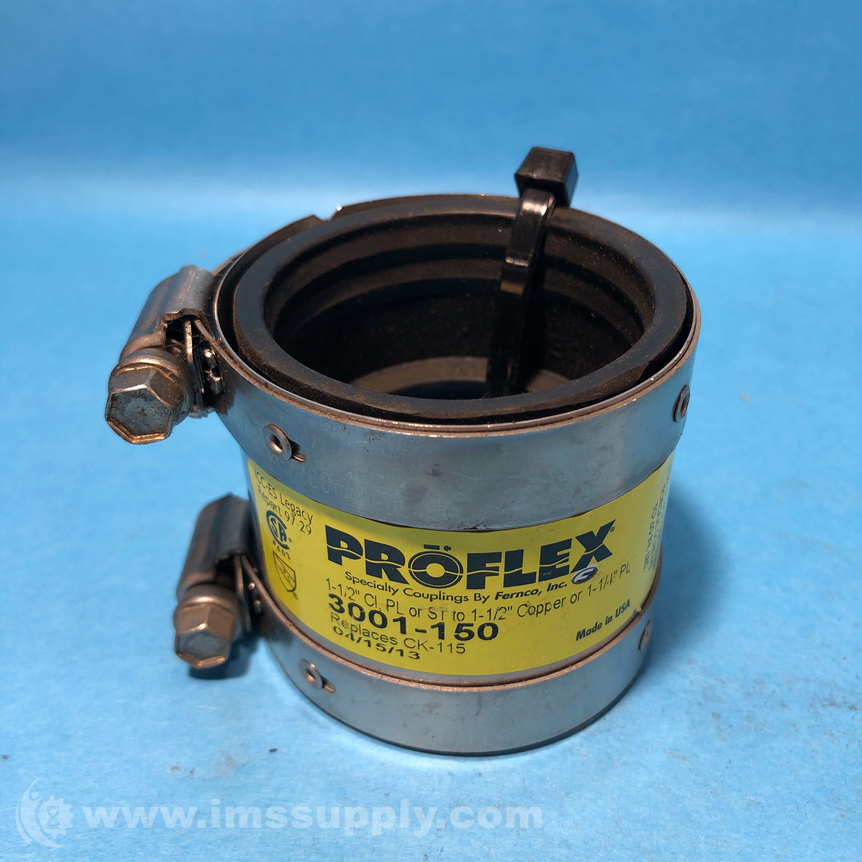 Fernco 3001-150 Proflex® 1-1/2 in. Cast Iron x Copper Flexible Co - IMS ...