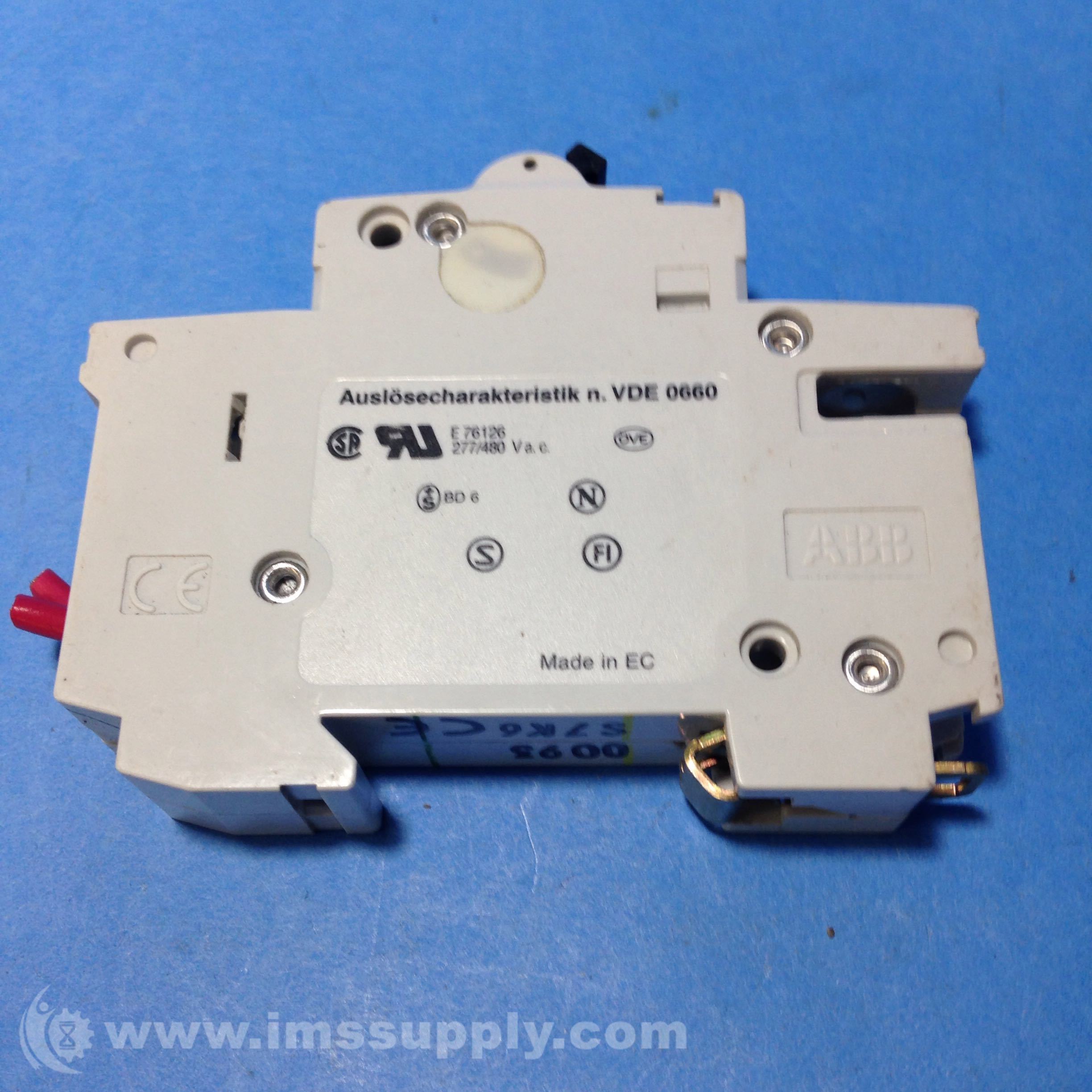 ABB S271-K6 Circuit Breaker 6A 240VAC 1P - IMS Supply
