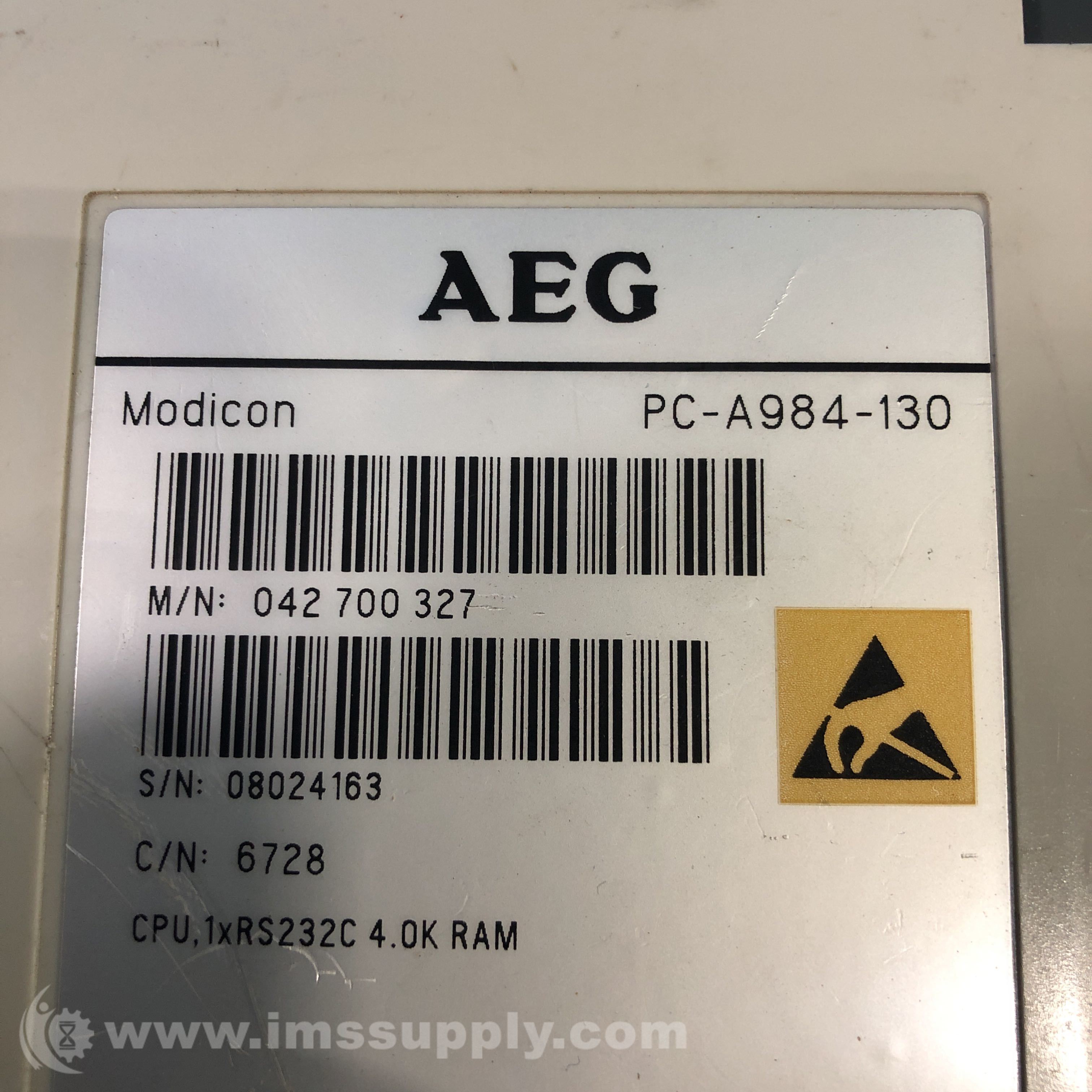 Modicon PC-A984-130 CPU Module - IMS Supply