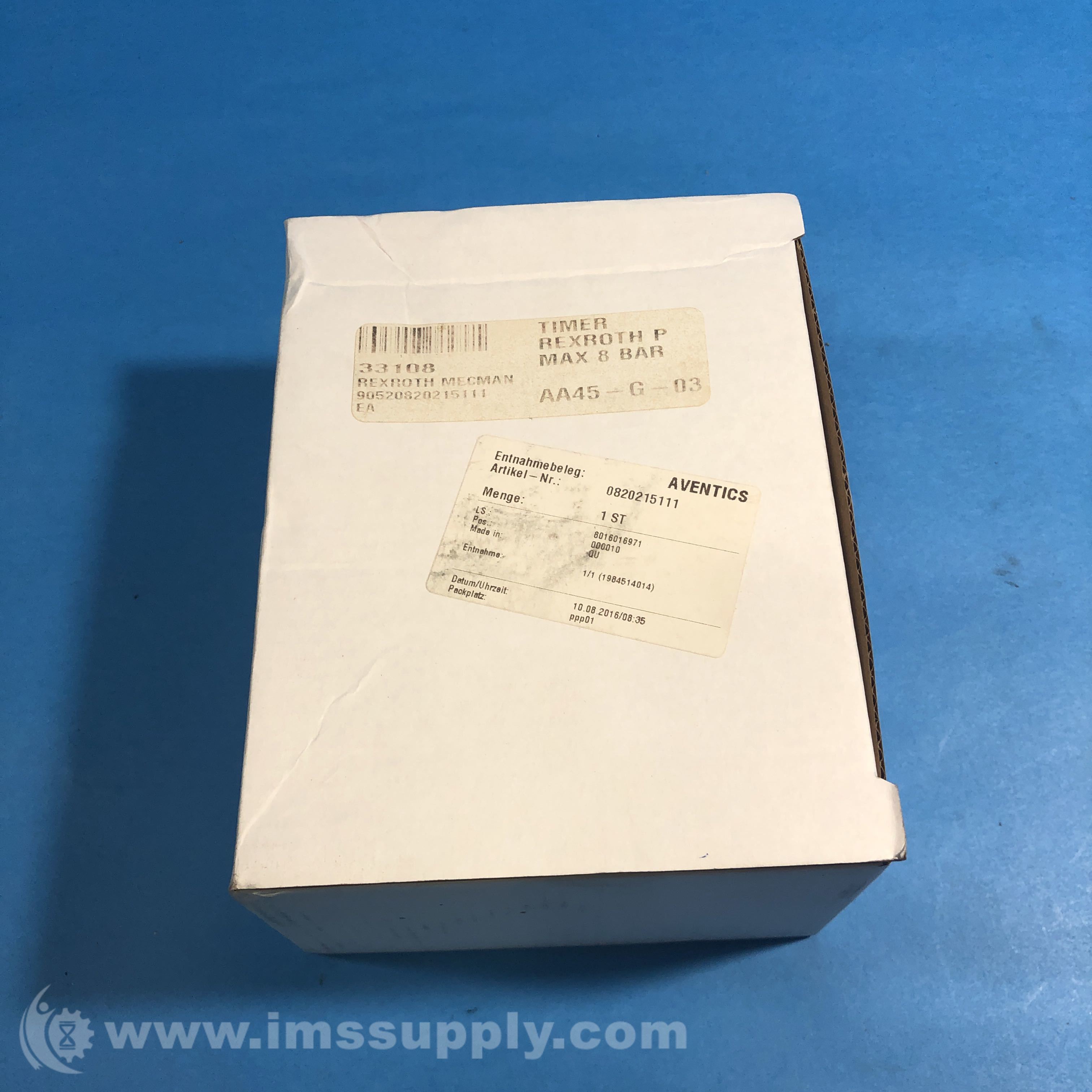 Rexroth 0820215111 TIME-SWITCHED VALVE - IMS Supply