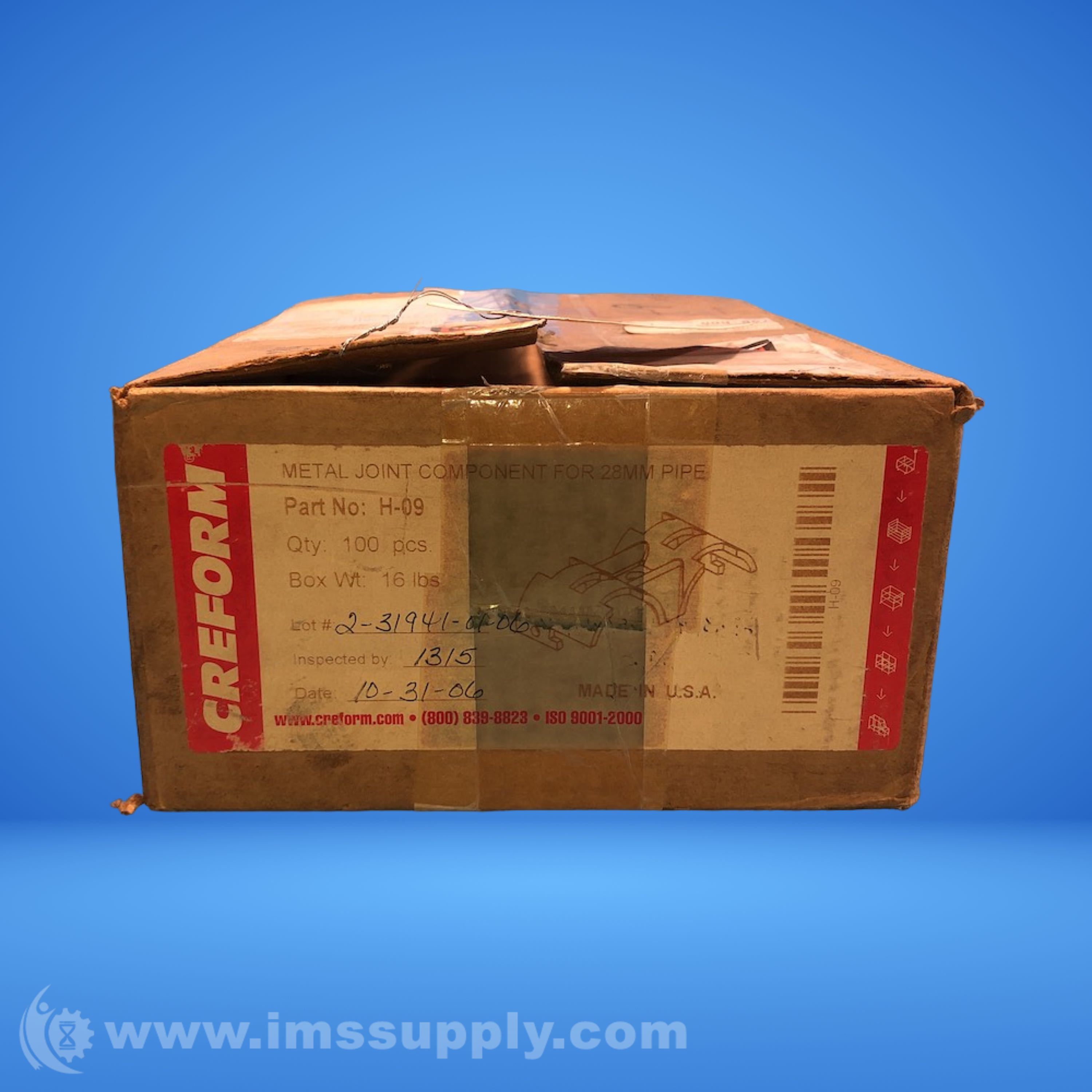 Creform H-09 Box of 100 Metal Joint Components - IMS Supply
