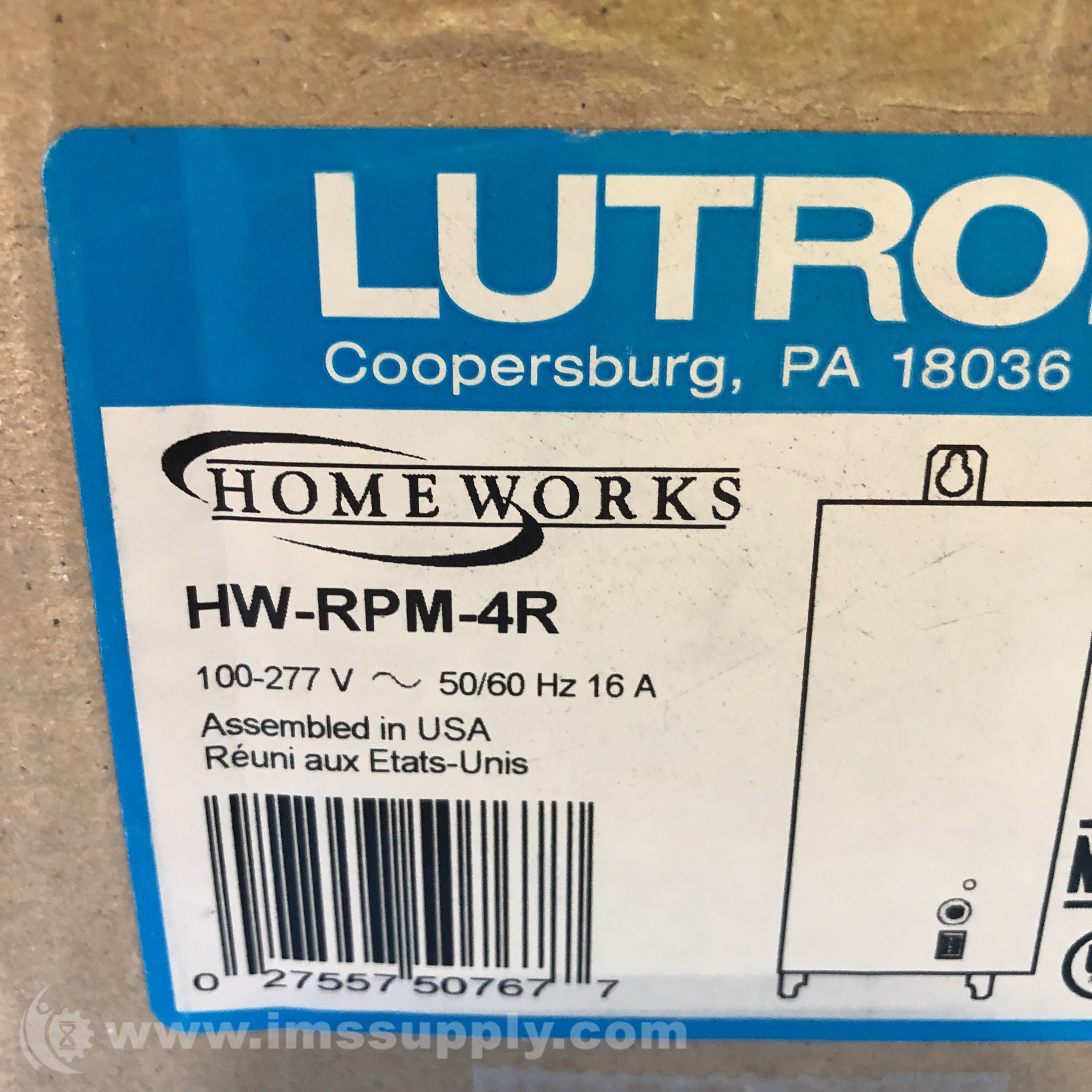 Lutron HW-RPM-4R 4-Circuit Power Relay Module - IMS Supply