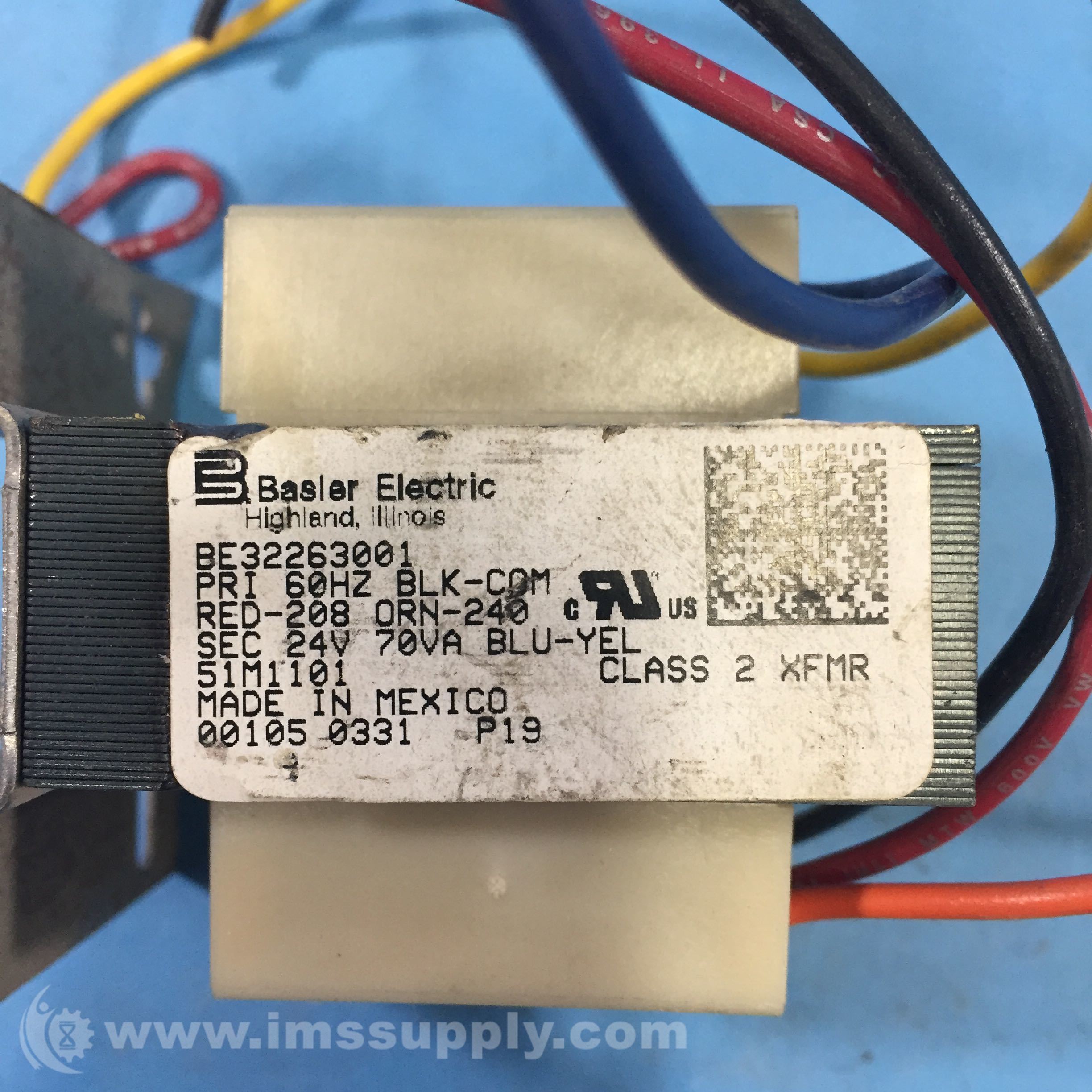 Basler Electric BE32263001 Transformer, 60Hz, 70VA - IMS Supply