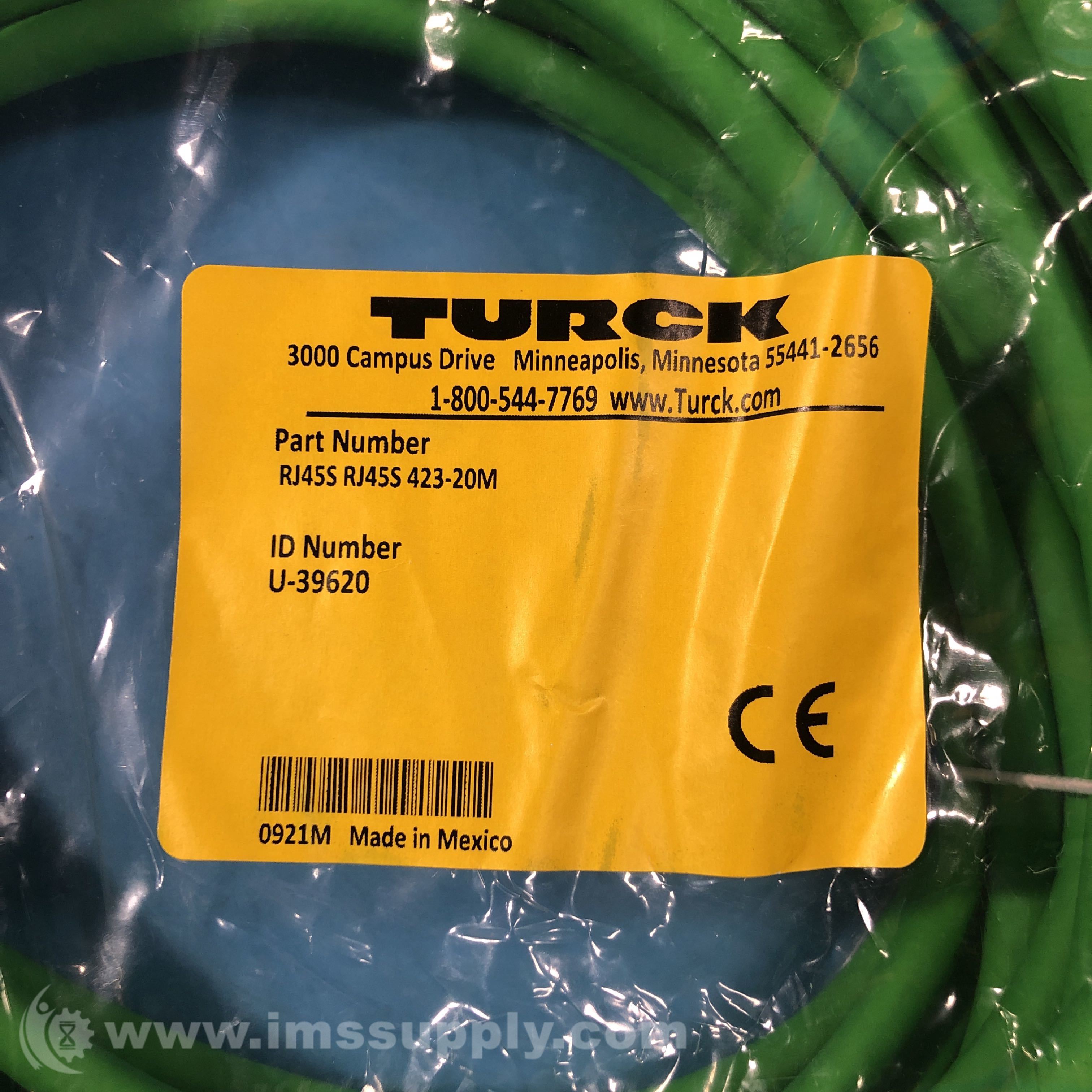 Turck RJ45S RJ45S 423-20M Profinet Cable - IMS Supply