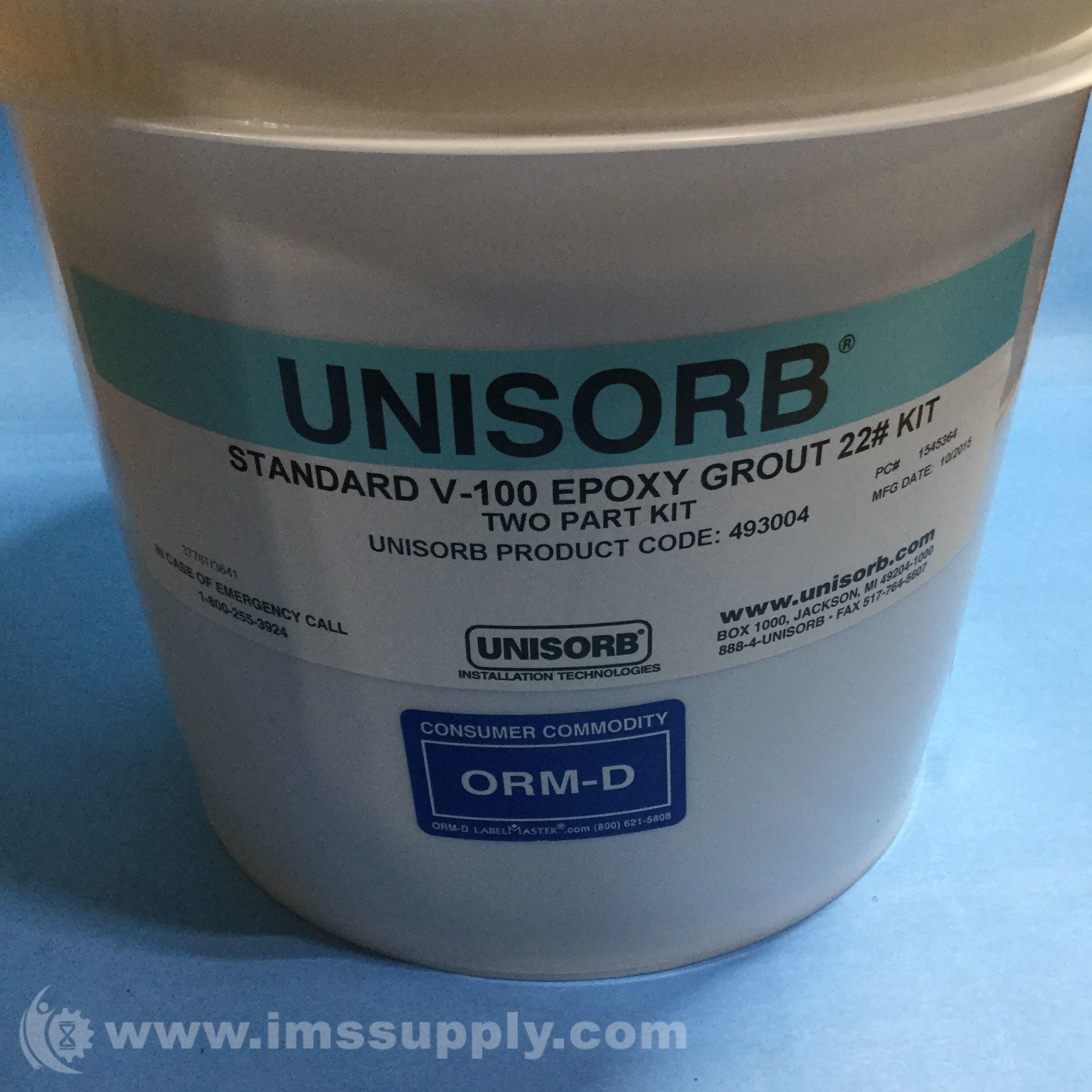 Unisorb 493004 Standard V-100 Epoxy Grout 22# Kit - IMS Supply