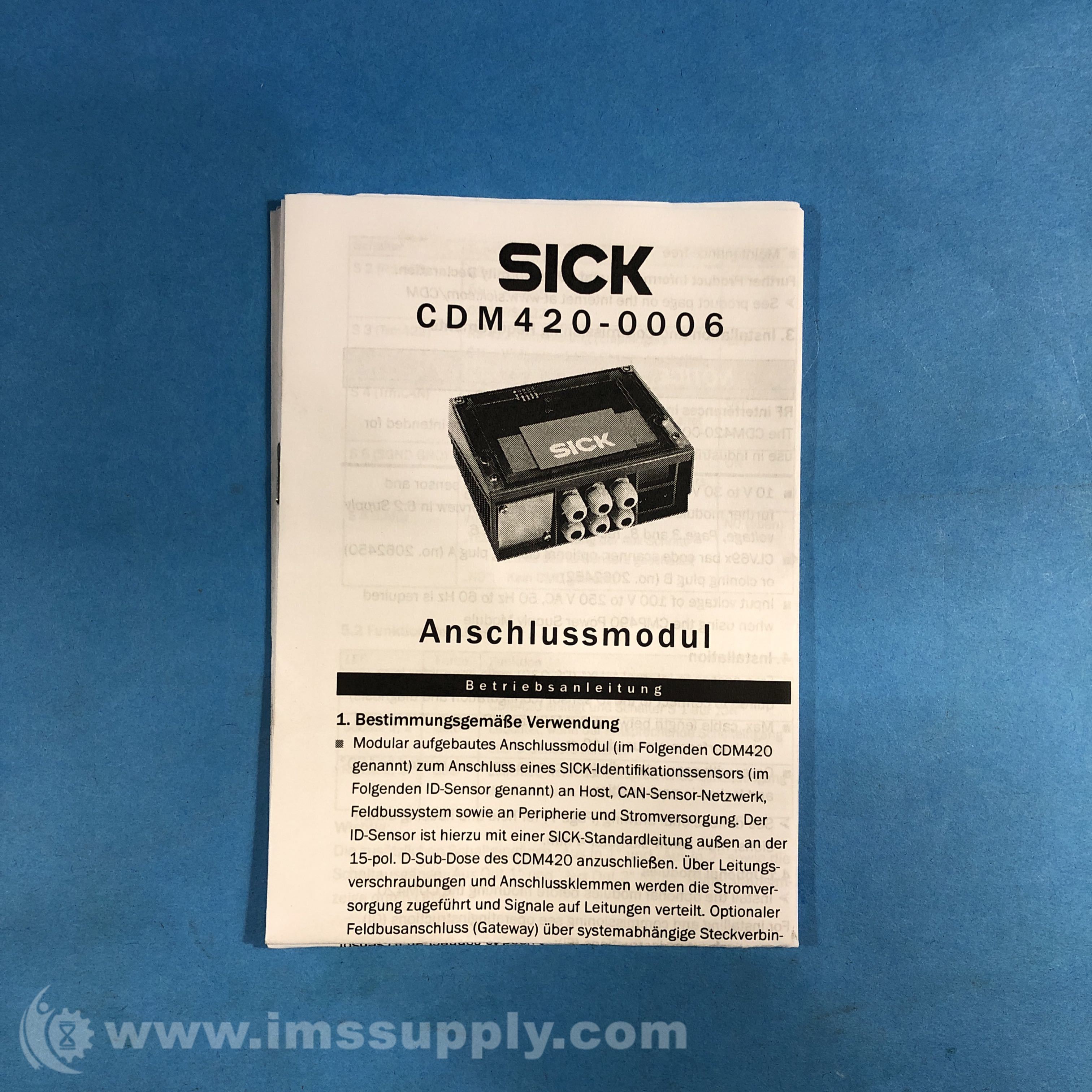 Sick CDM420-0006 - IMS Supply