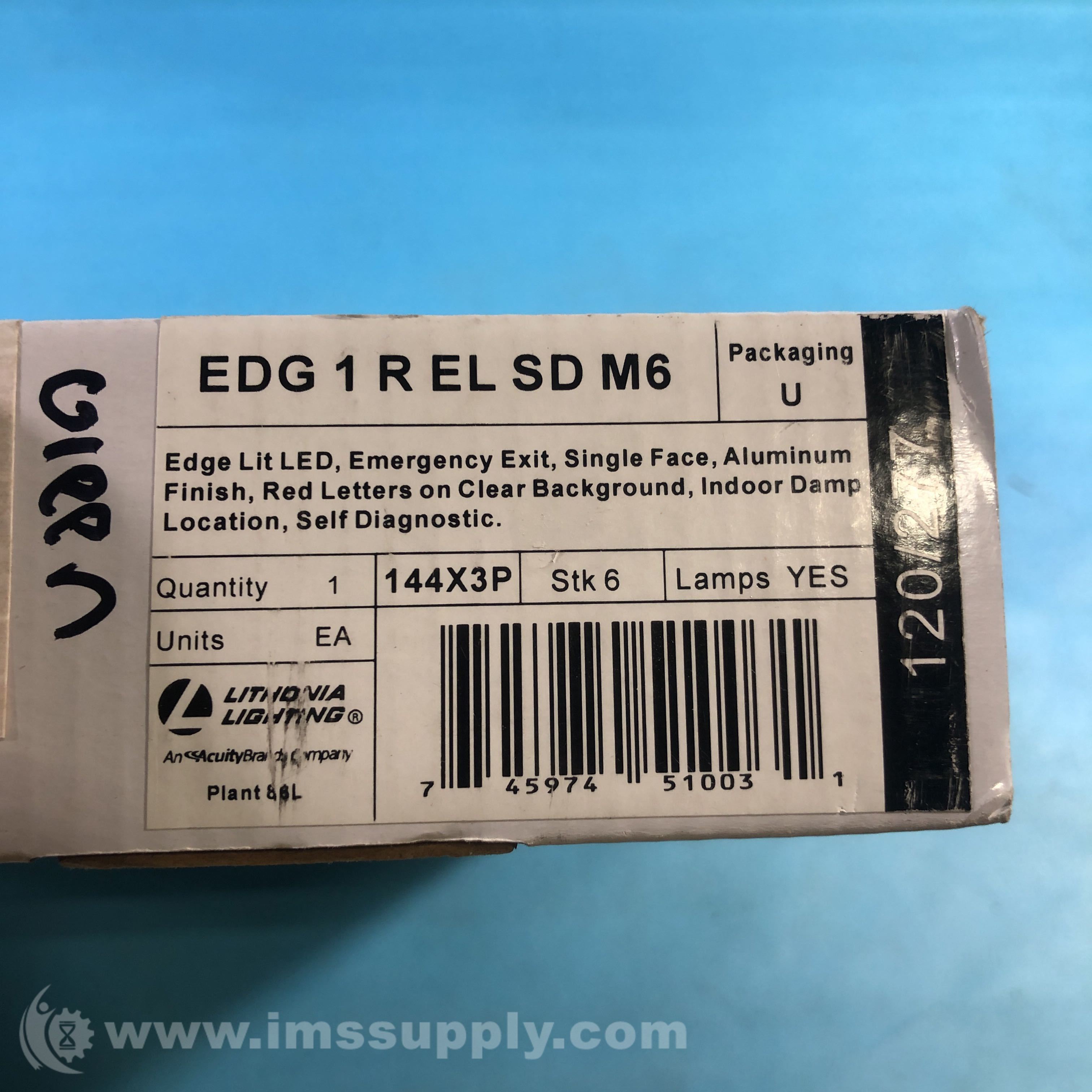 Lithonia Lighting EDG 1 G EL SD M6 Edge-Lit Mount LED - IMS Supply